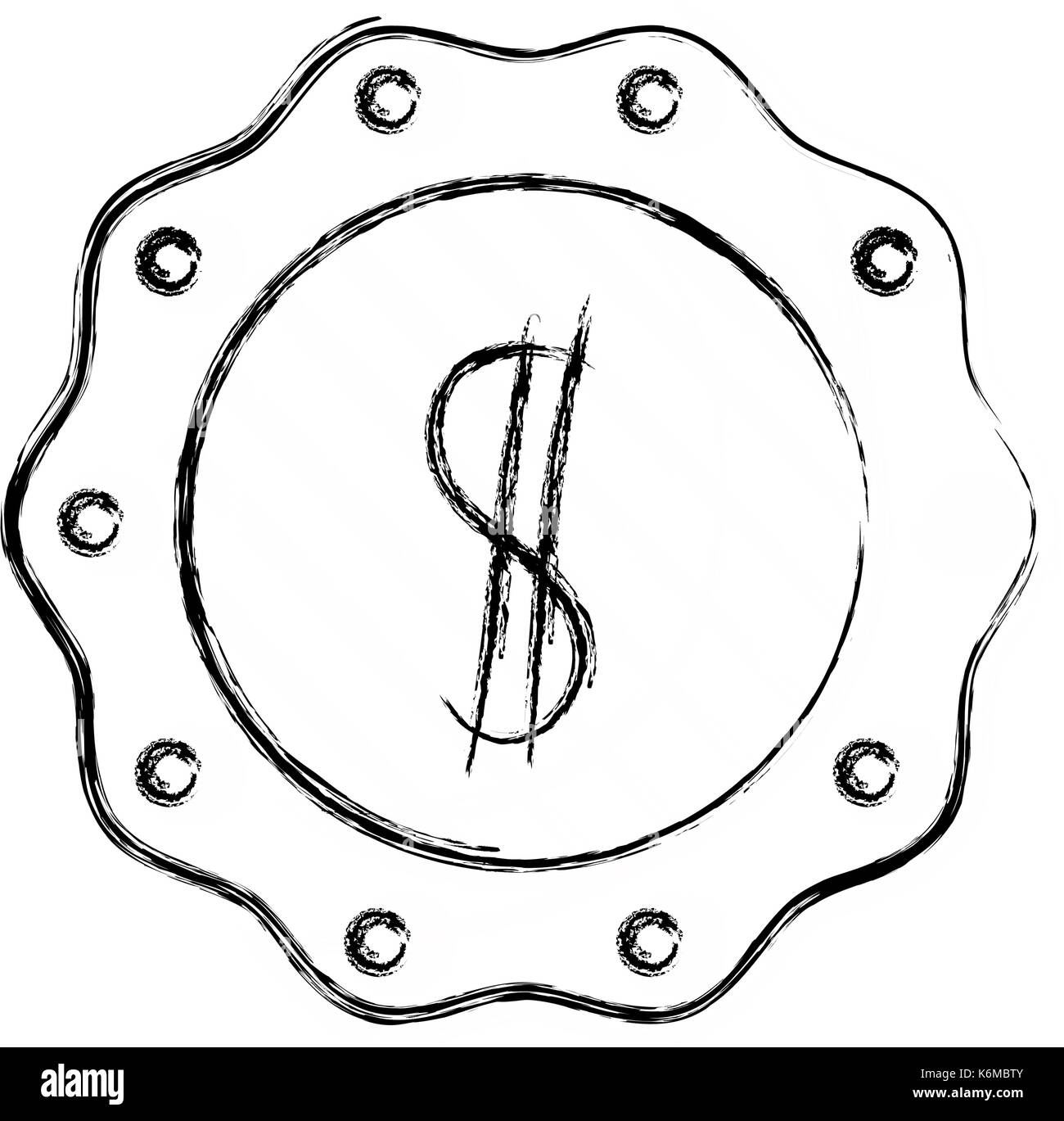 figure metal emblem money sign design Stock Vector Image & Art - Alamy