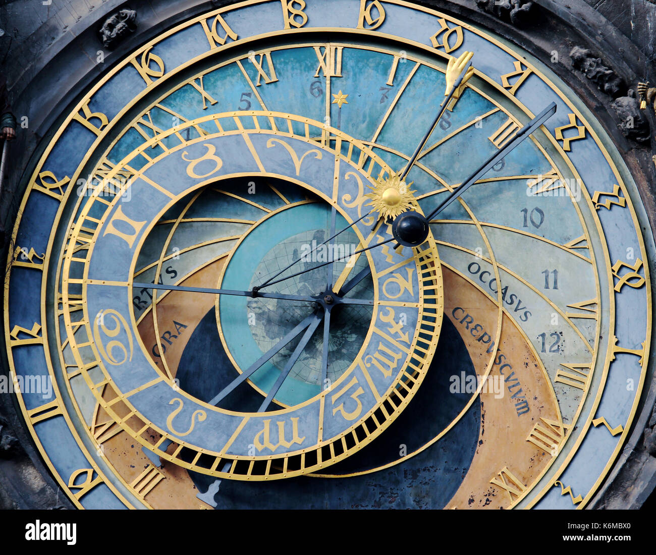 old prague astronomical clock Stock Photo - Alamy