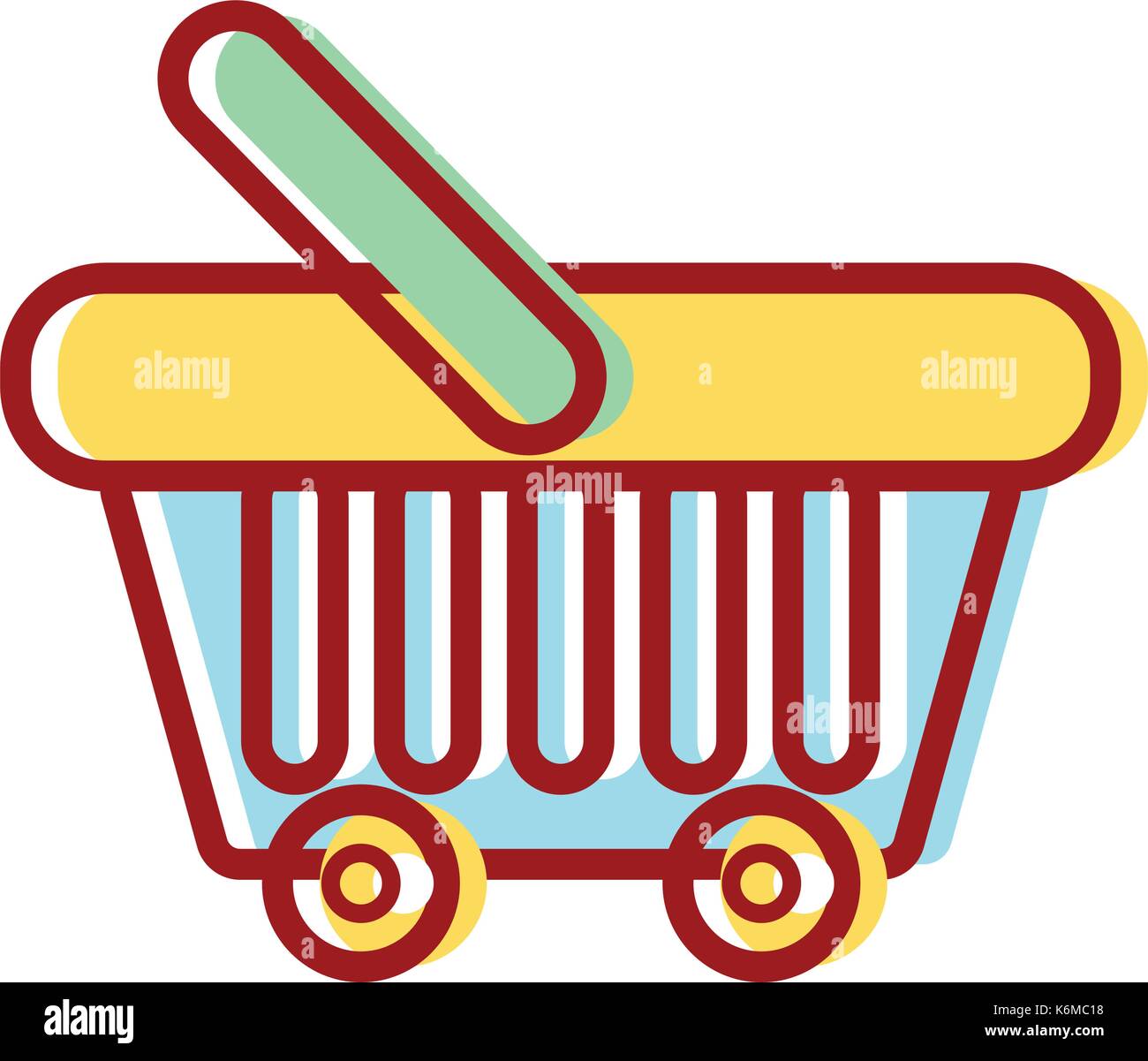 Illustration supermarket fruit shelf Cut Out Stock Images & Pictures ...