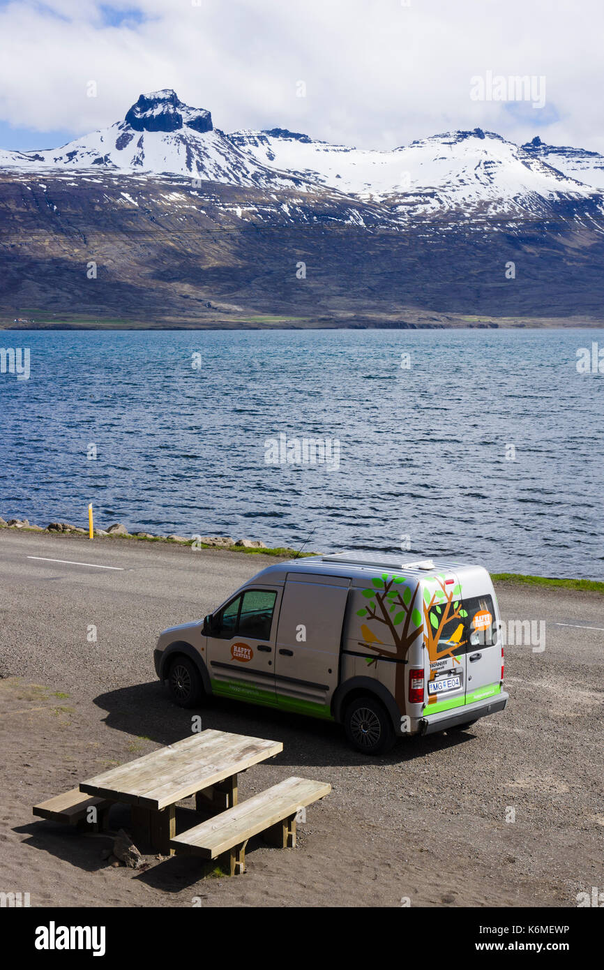 Ring road rest stop, Berufjörður, Iceland Stock Photo - Alamy