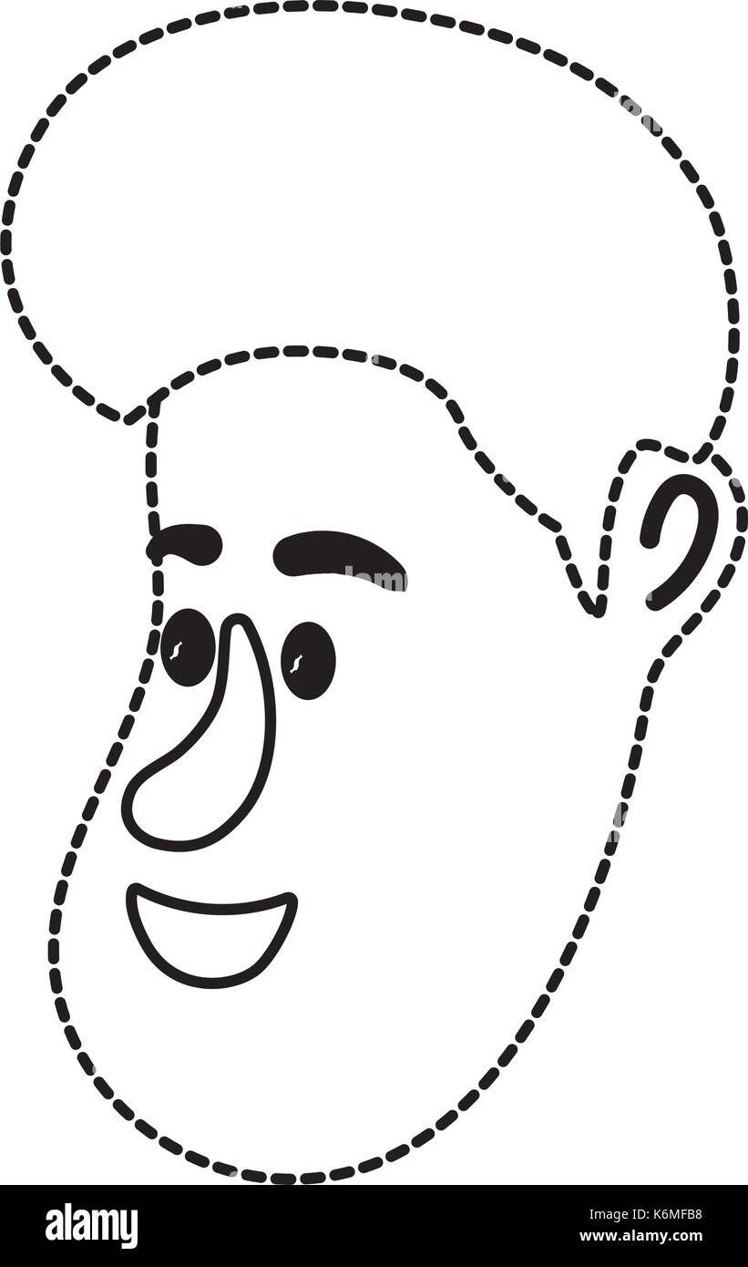 dotted shape avatar man face with hairstyle design Stock Vector Image ...