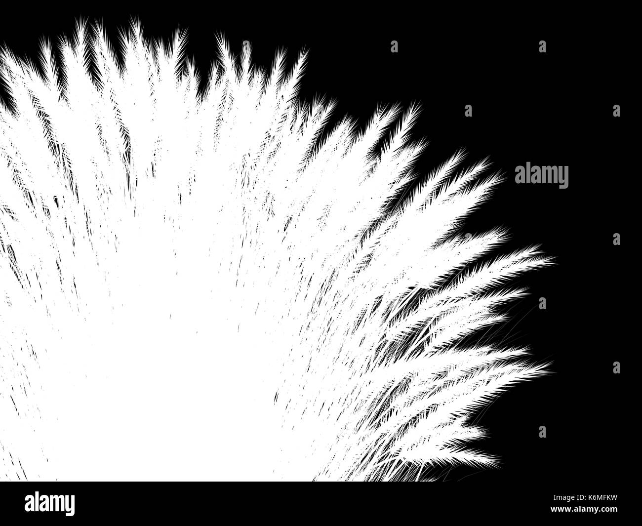 3d rendering of a white abstract tree on a black background Stock Photo ...