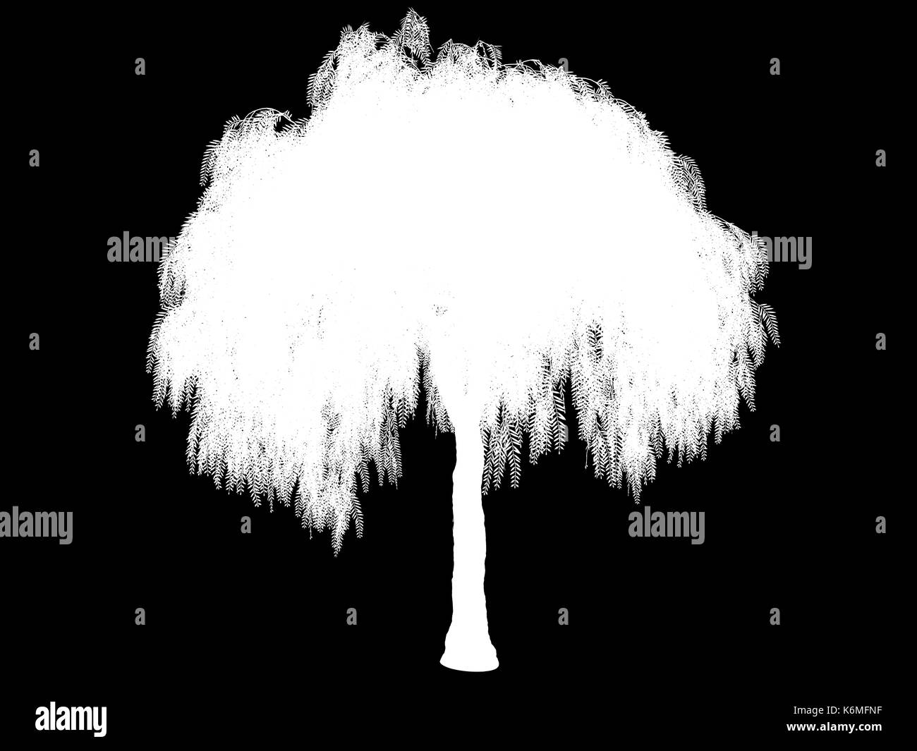 Birch tree abstract painting Black and White Stock Photos & Images - Alamy