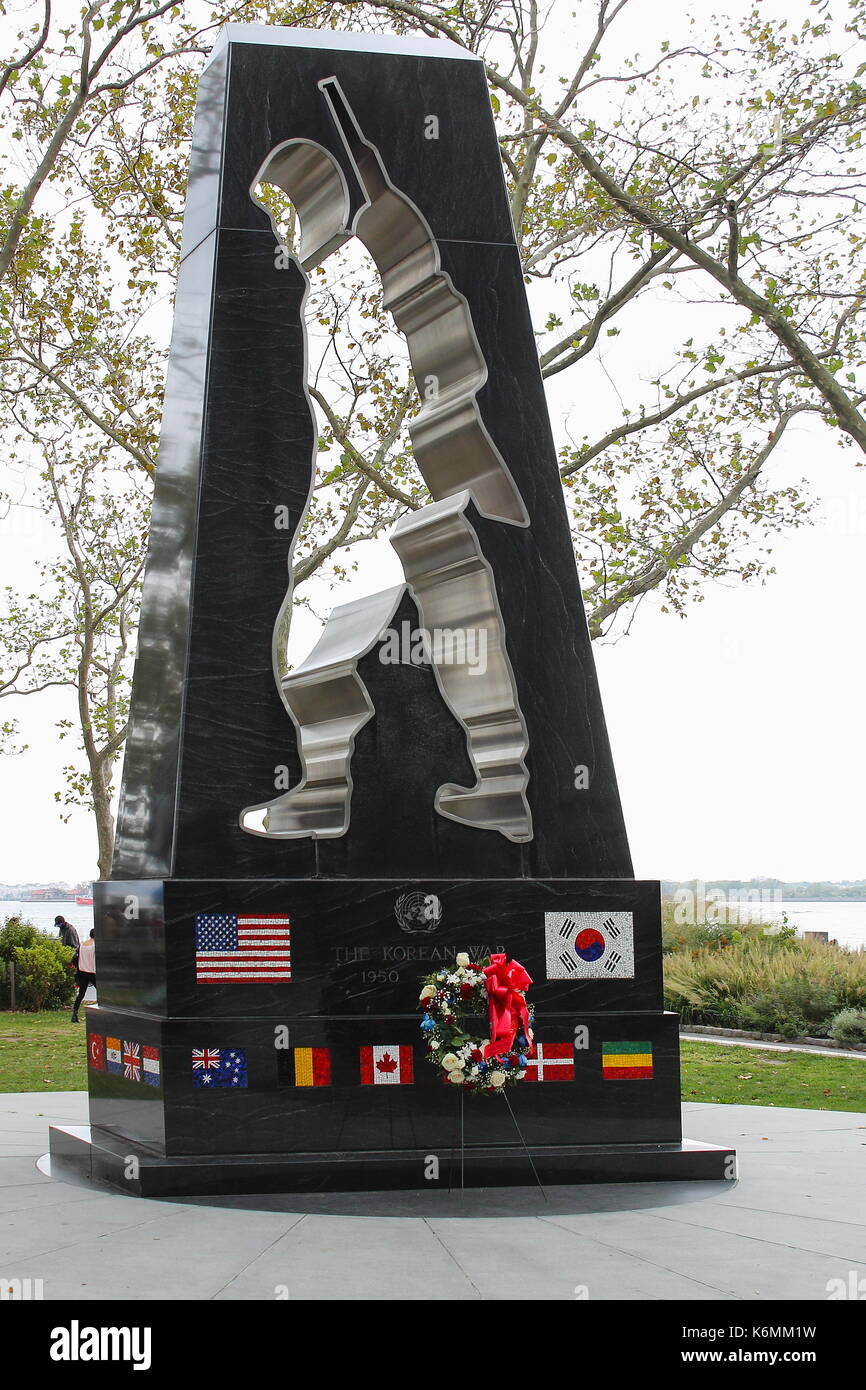New York, USA - 28 September, 2016: The Universal Soldier monument, a ...