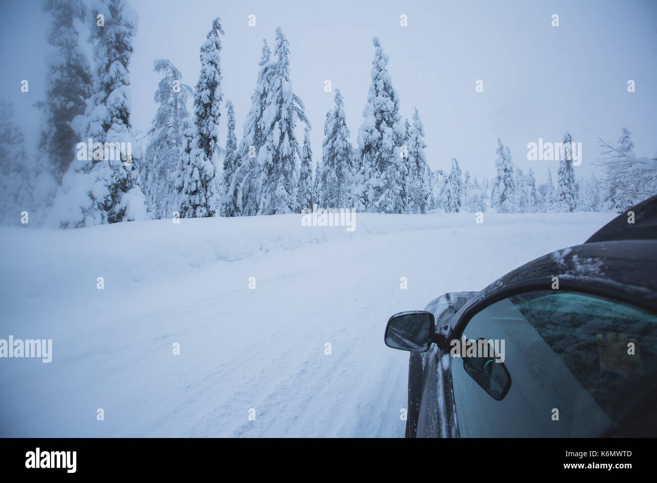 Beautiful cold mountain view of ski resort, sunny winter day with slope ...