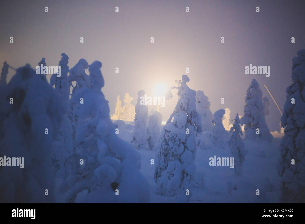 Beautiful cold mountain view of ski resort, sunny winter day with slope ...