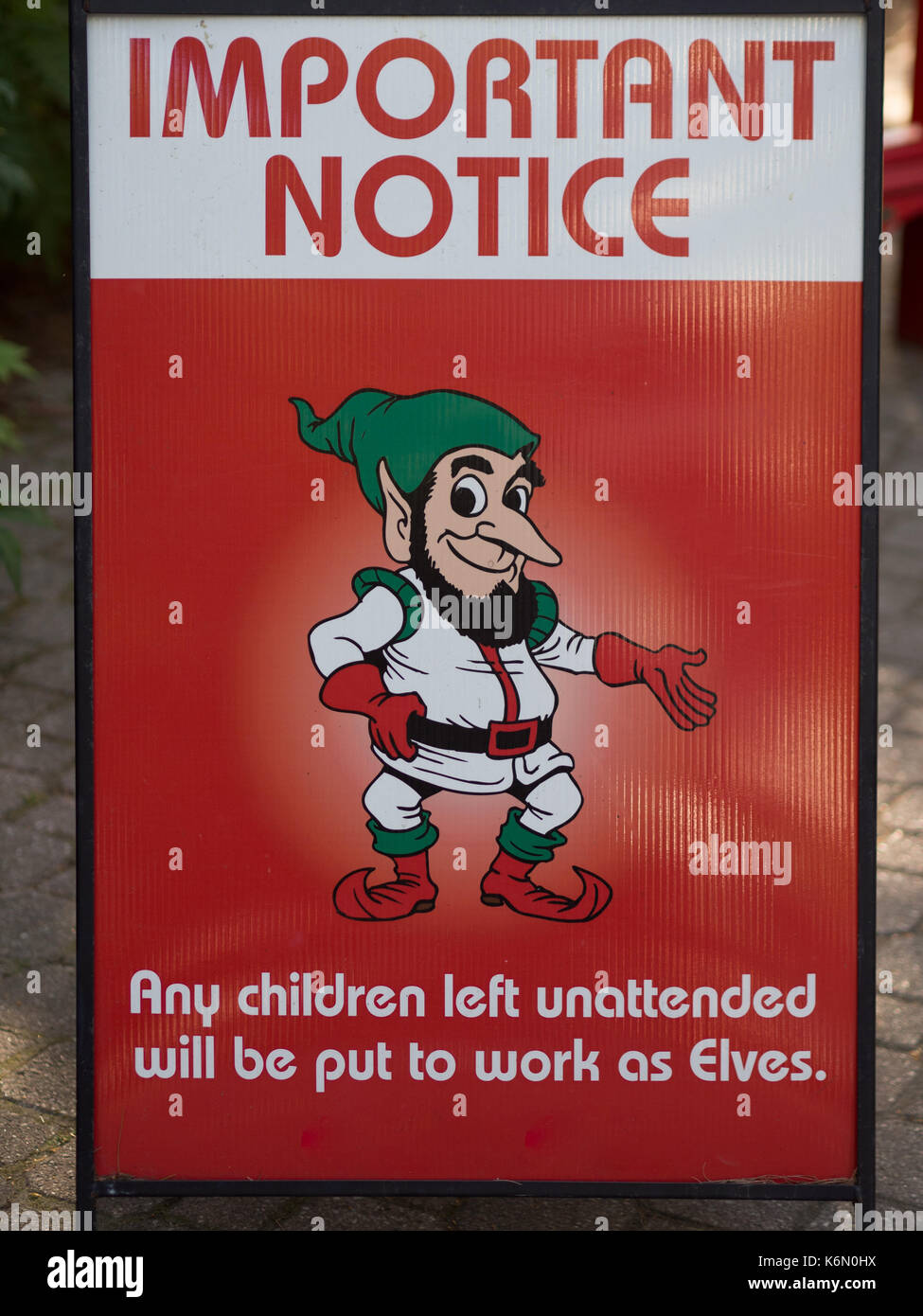 Children must not be left unattended sign hi-res stock photography and ...