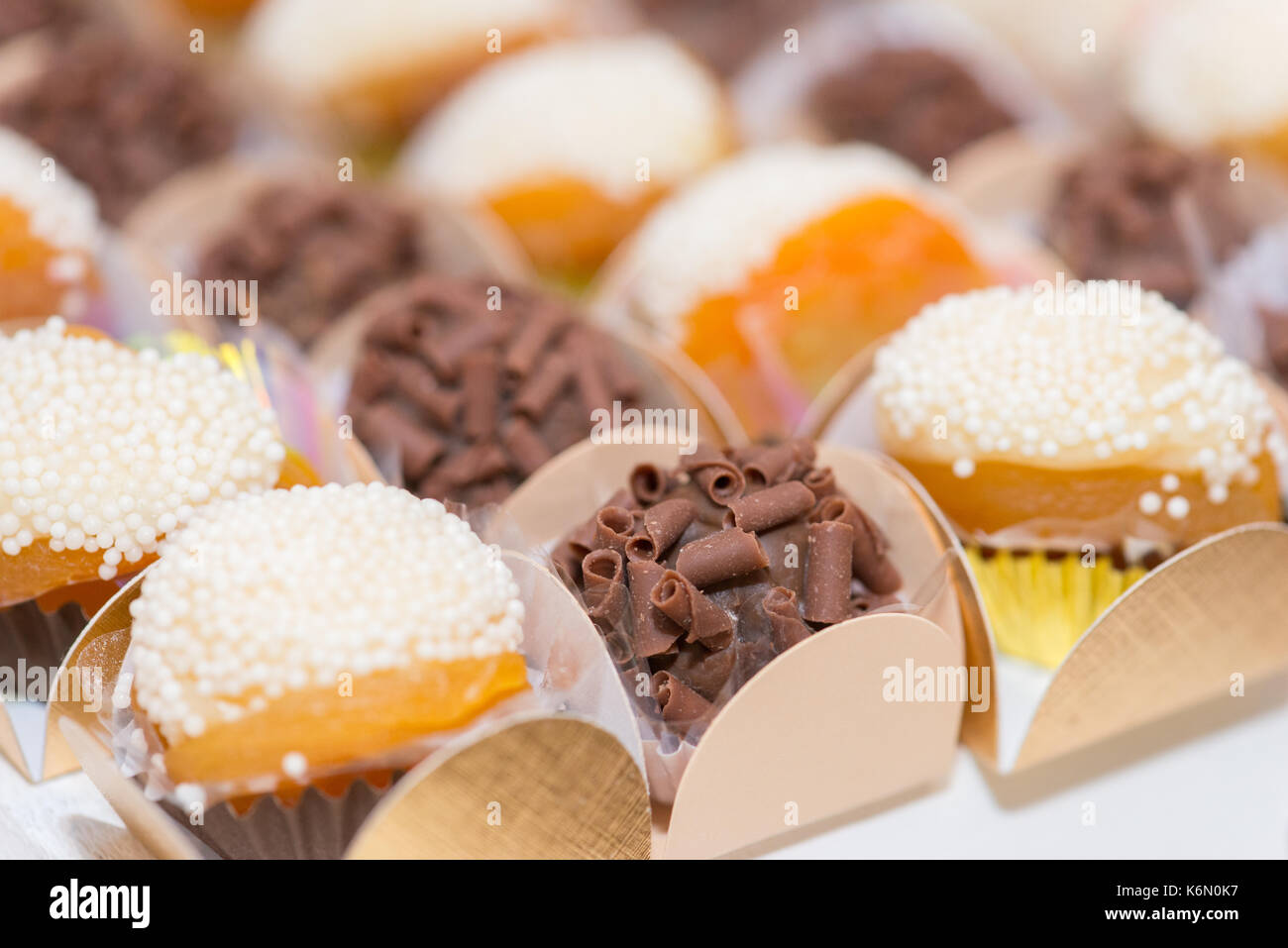 Macro picture of Brigadeiro, traditional Brazilian delicacy made of ...