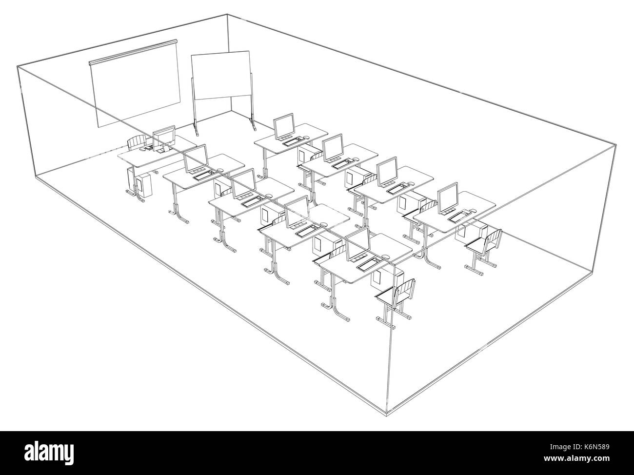 Computer class Black and White Stock Photos & Images - Alamy