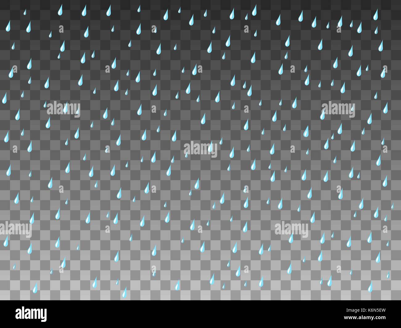 Vector illustration of a falling cartoon rain Stock Vector Image & Art ...