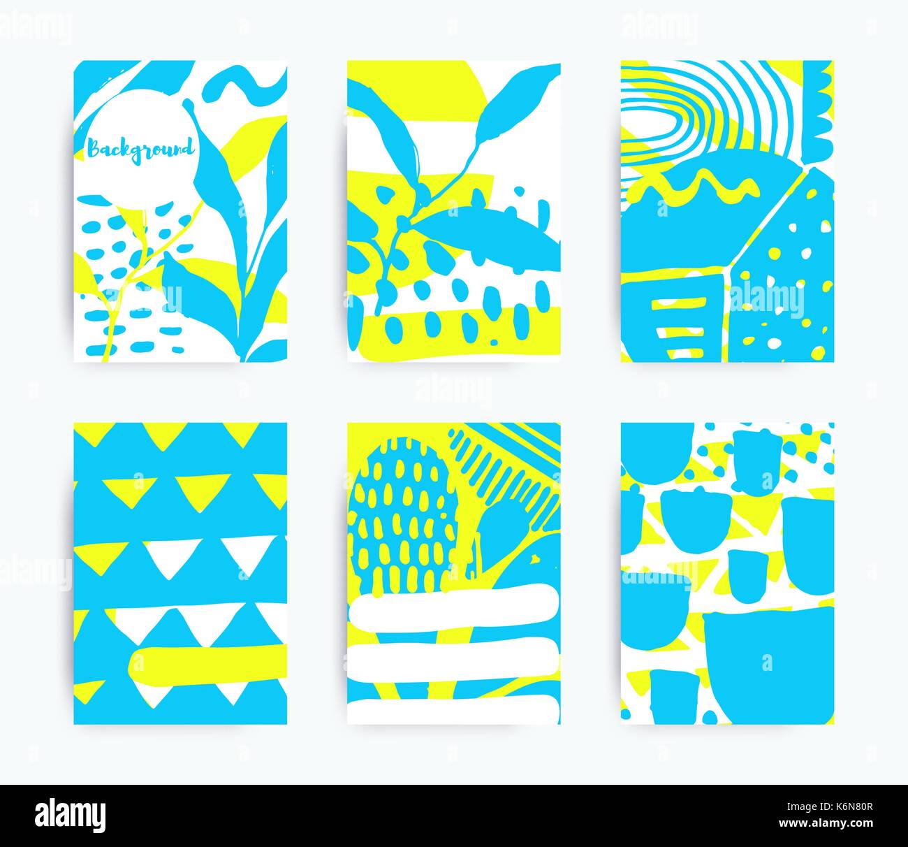 Set of decorative handmade backgrounds Stock Vector Image & Art - Alamy