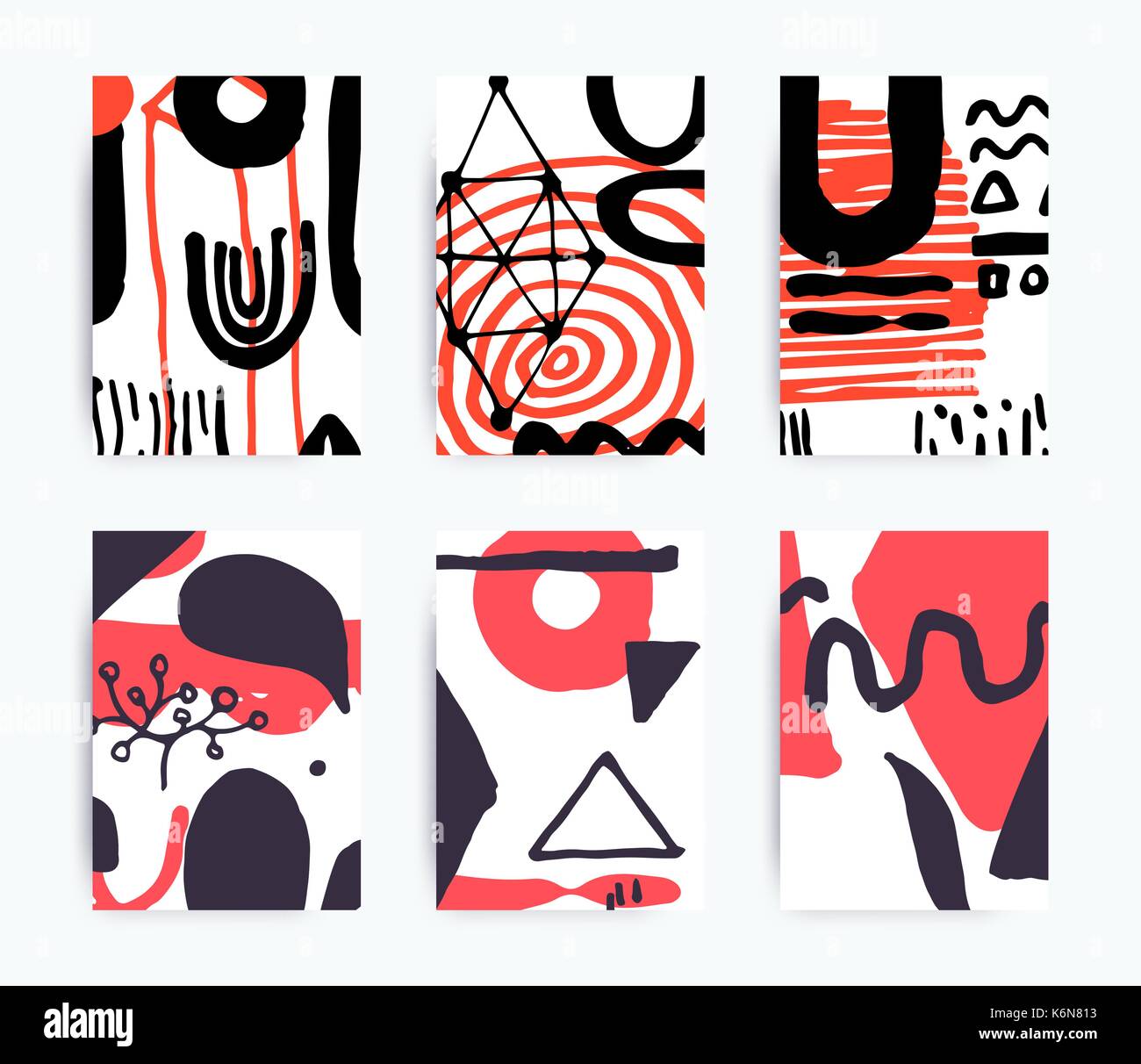 Set of decorative handmade backgrounds Stock Vector Image & Art - Alamy