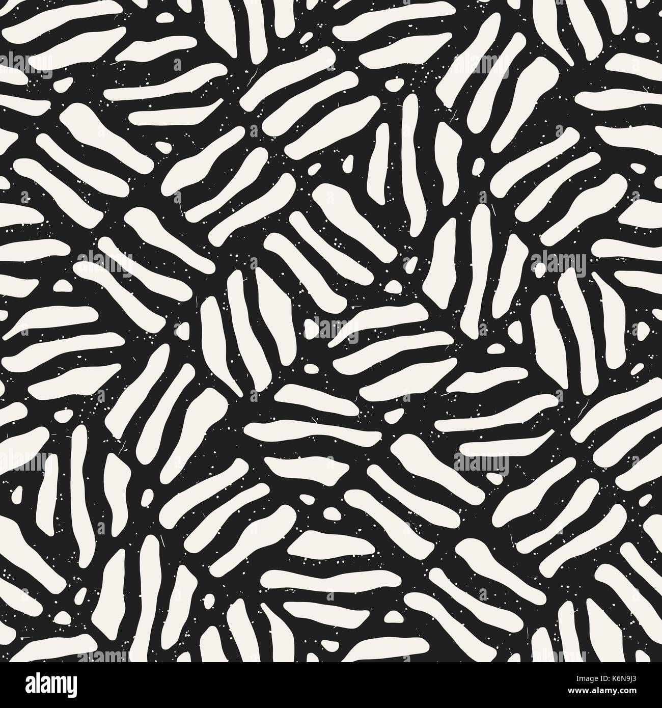 Seamless freehand pattern. Vector abstract rough lines background. Hand ...