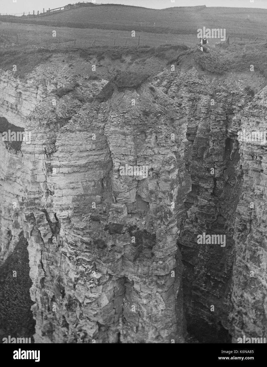 Rope safety climbing rock Black and White Stock Photos & Images - Alamy