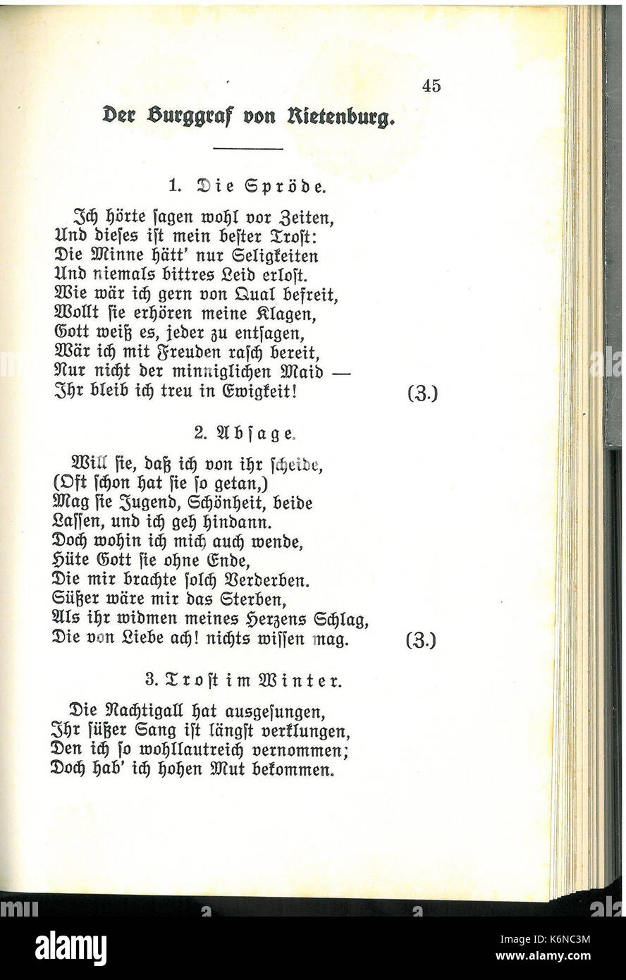 Deutscher Minnesang 045 Stock Photo - Alamy