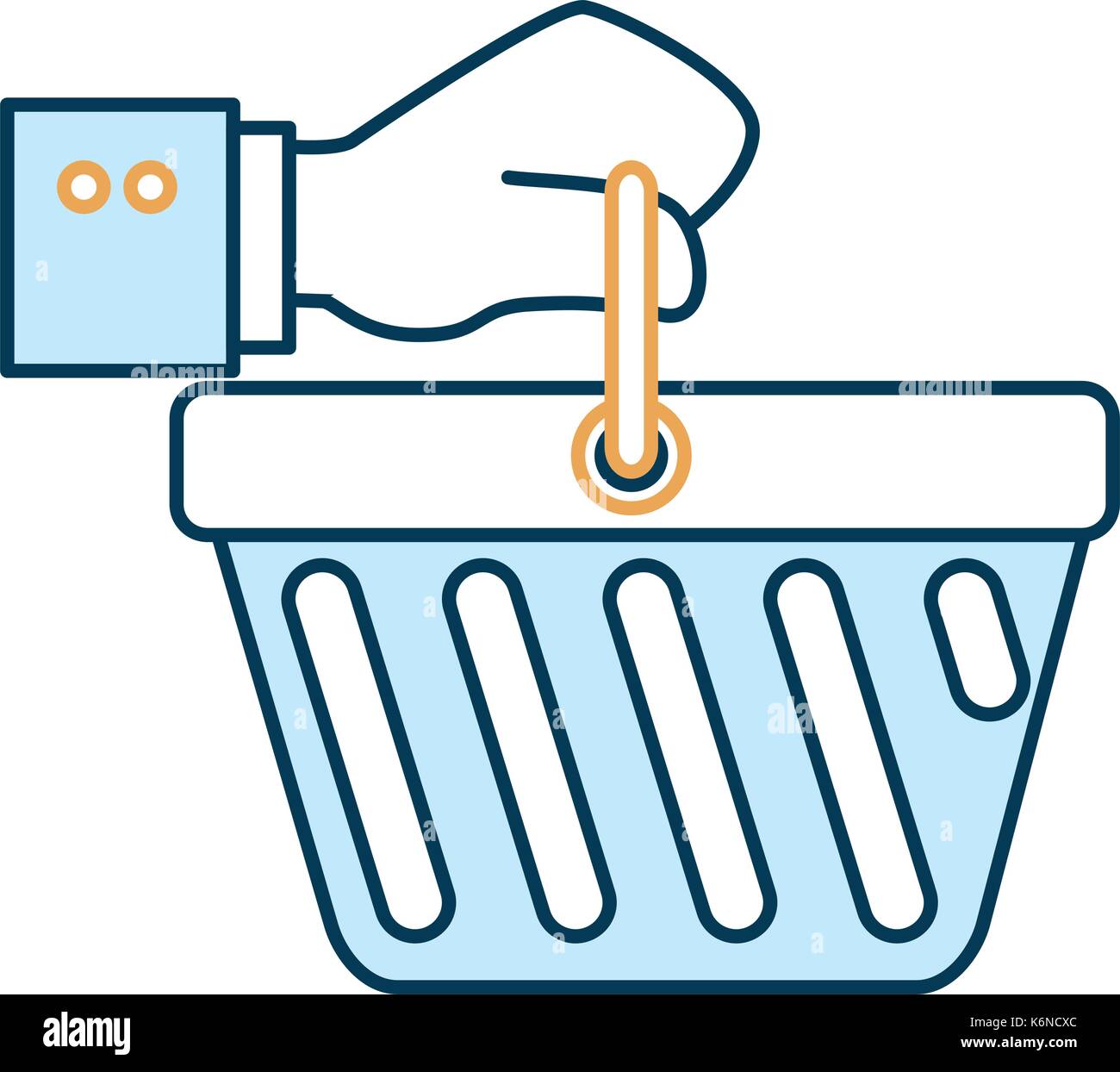 Hand carry basket Stock Vector Images - Alamy
