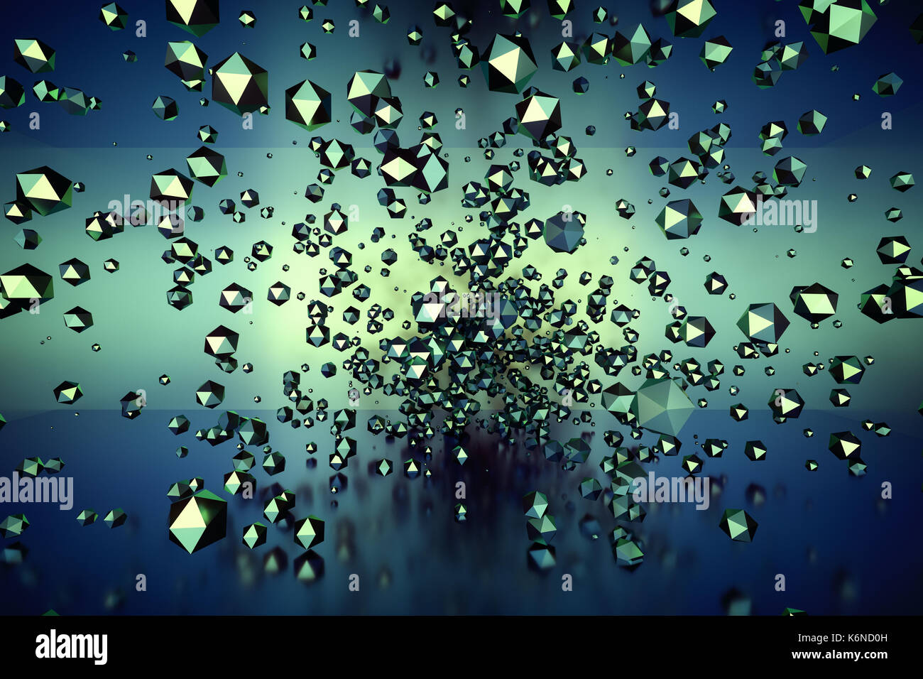 3D rendering of abstract polygon Explode Effect background Stock Photo ...