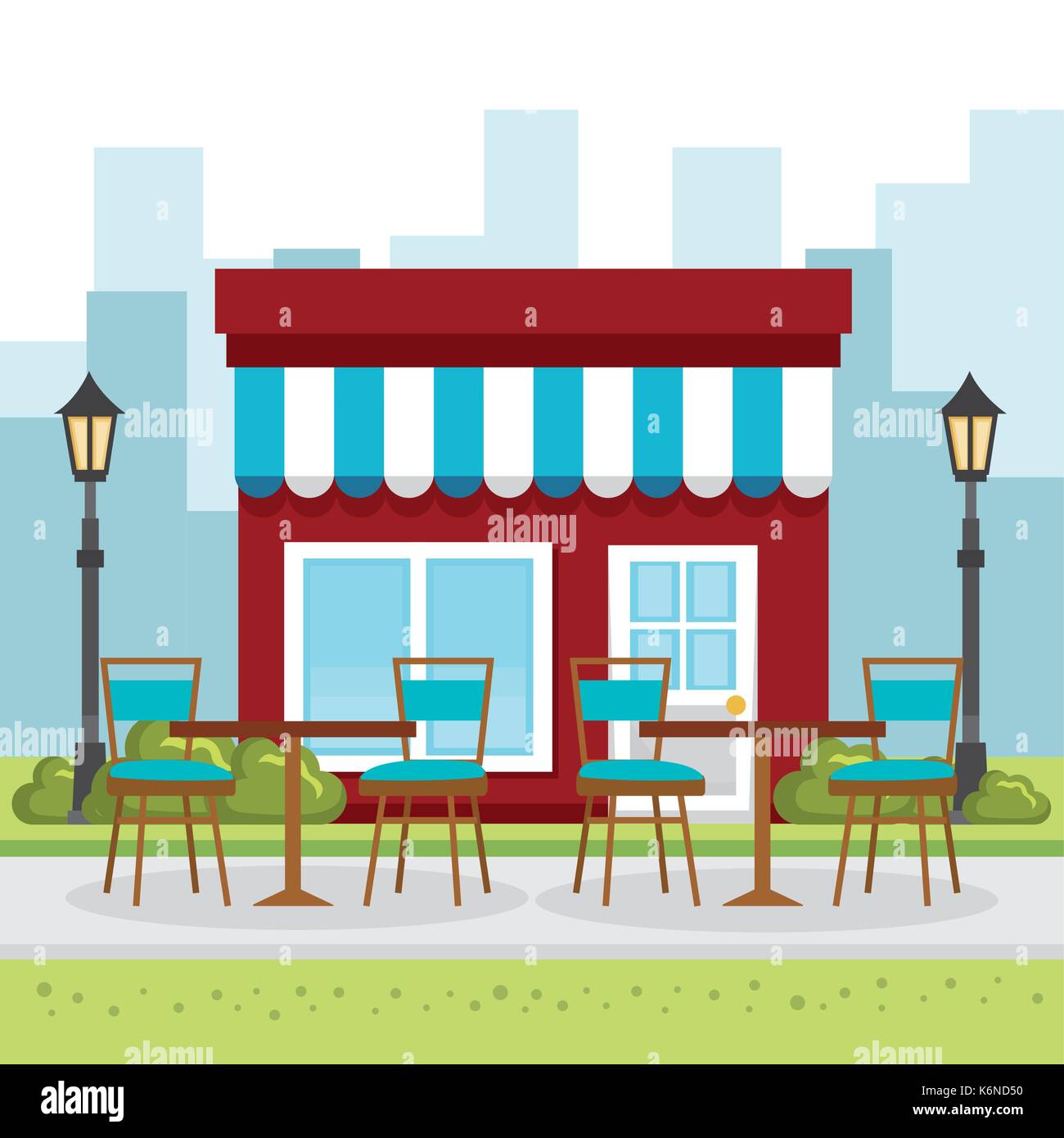 Storefront night Stock Vector Images - Alamy