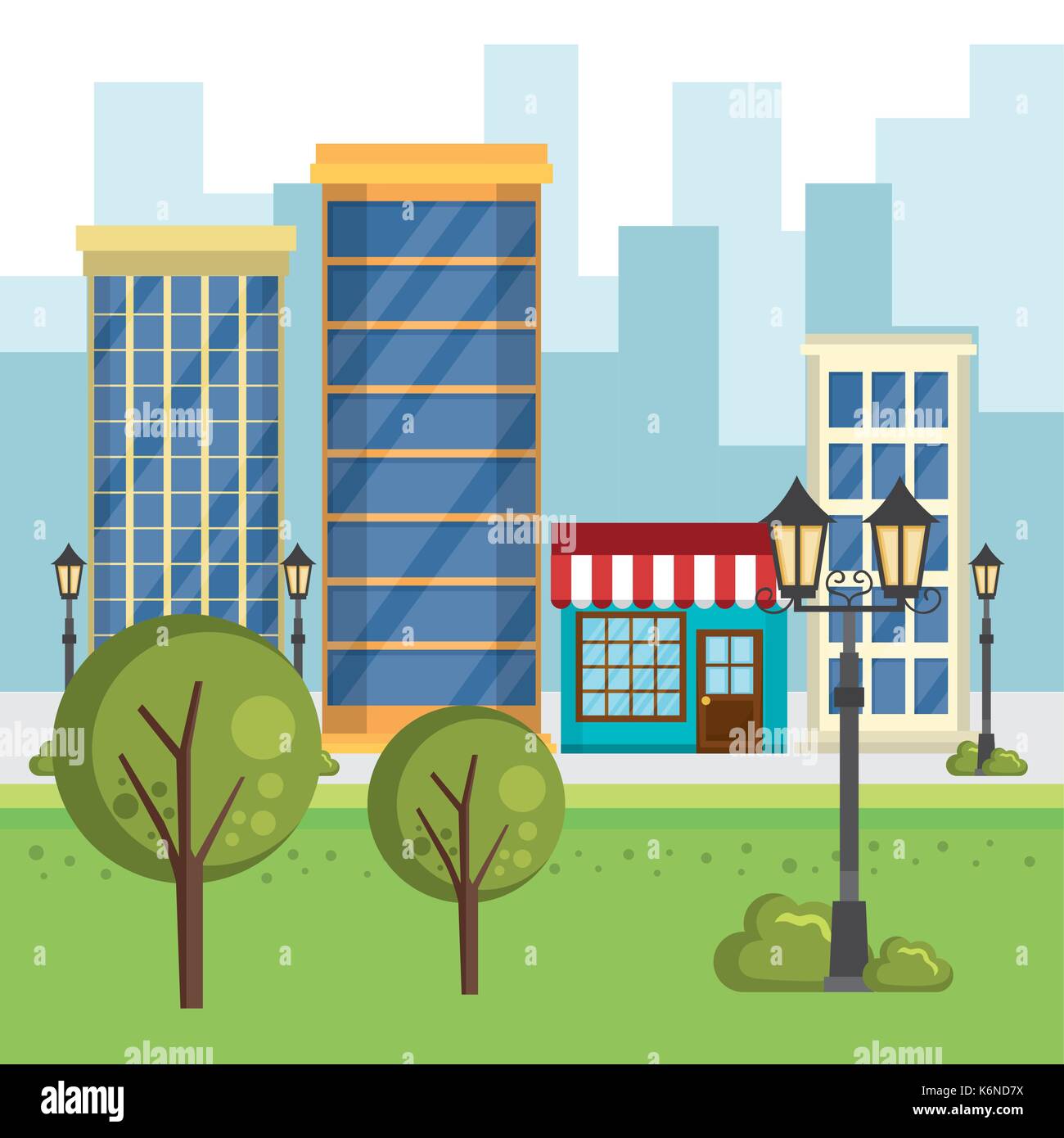 Storefront scene Stock Vector Images - Alamy