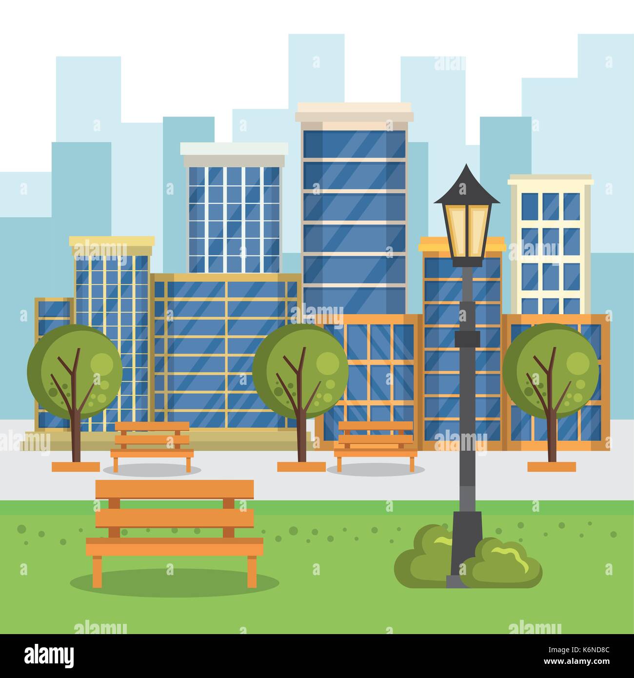 buildings with cityscape scene Stock Vector Image & Art - Alamy