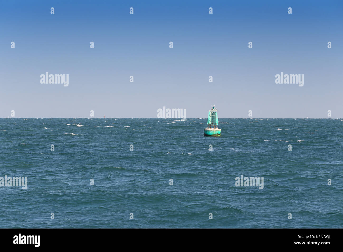 Signal buoy in the sea,Warning symbols for marine navigation Stock ...