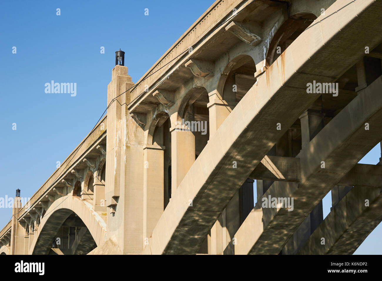 The Veteran's Memorial bridge at Columbia, Pennsylvania, USA. The world ...
