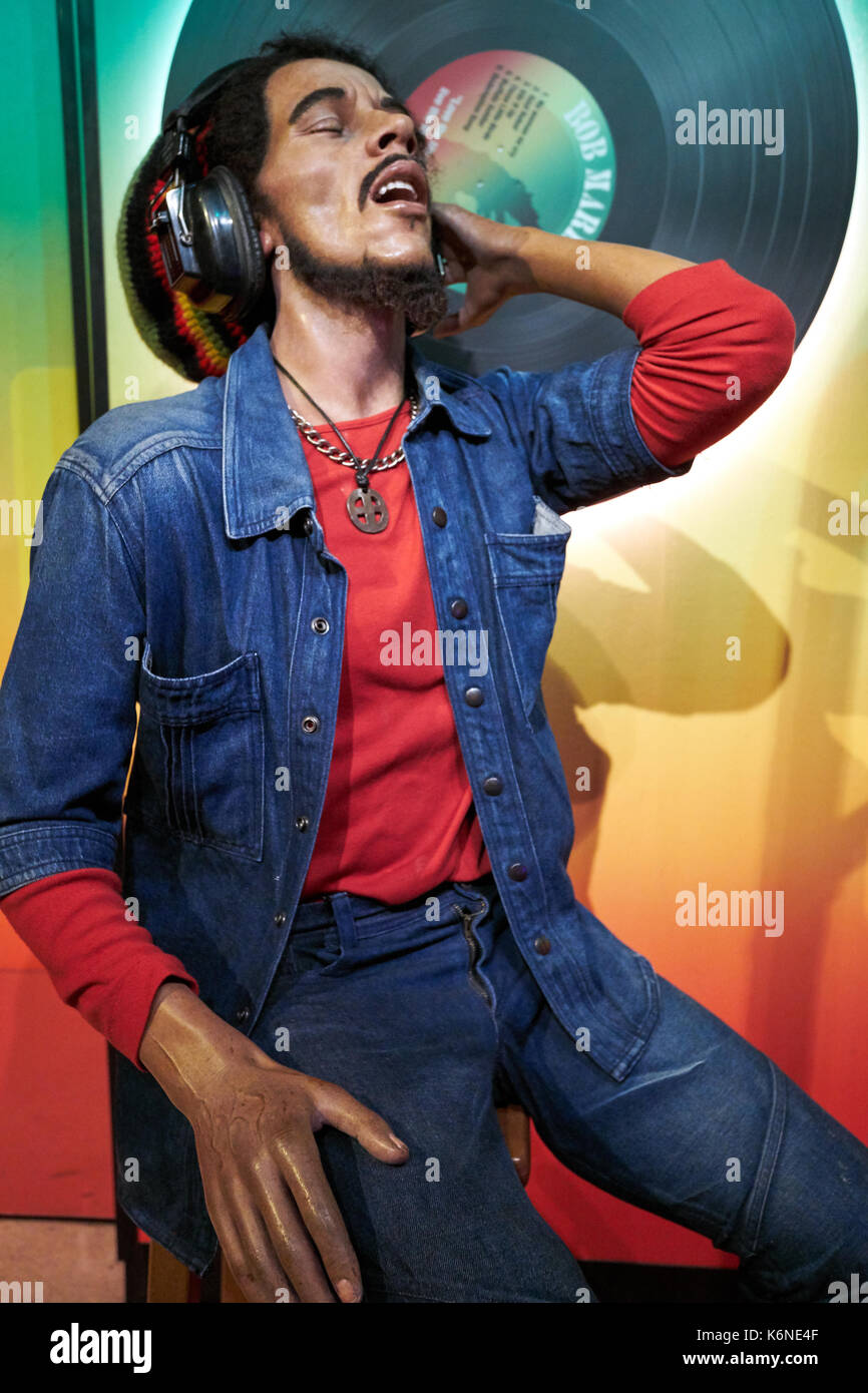 Amsterdam, Netherlands - September 05, 2017:Wax figure of Bob Marley ...