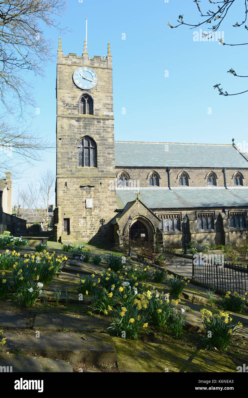 St Michael and All Angels' Church, Haworth - Yorkshire, UK Stock Photo ...
