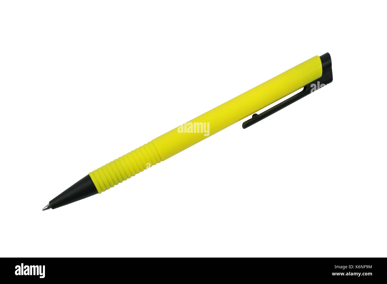 Modern yellow pen isolated on white background and have clipping paths ...