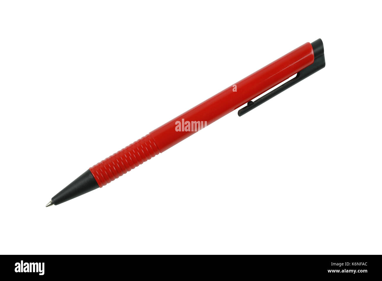 Modern red pen isolated on white background and have clipping paths to ...