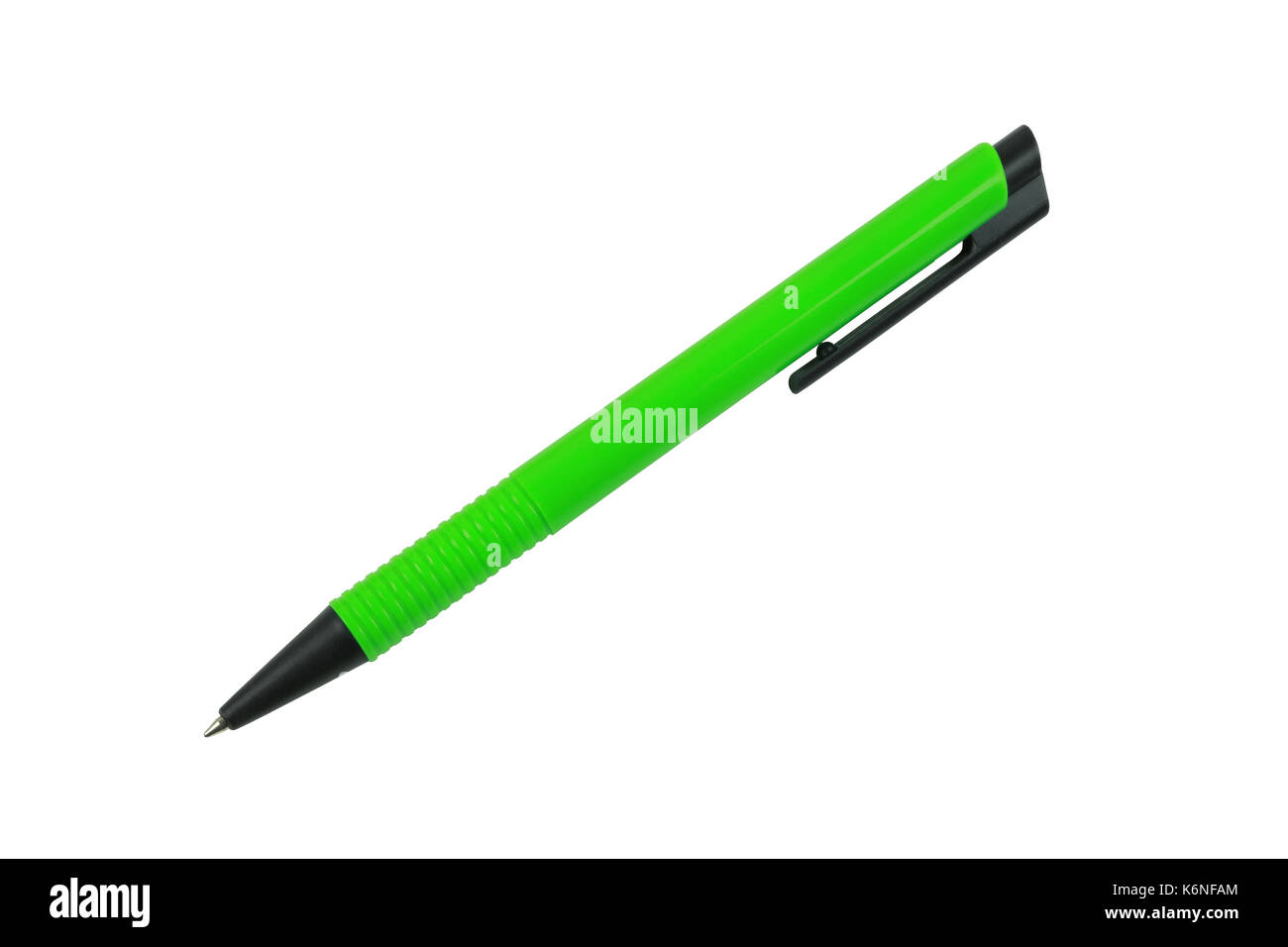 Modern green pen isolated on white background and have clipping paths ...