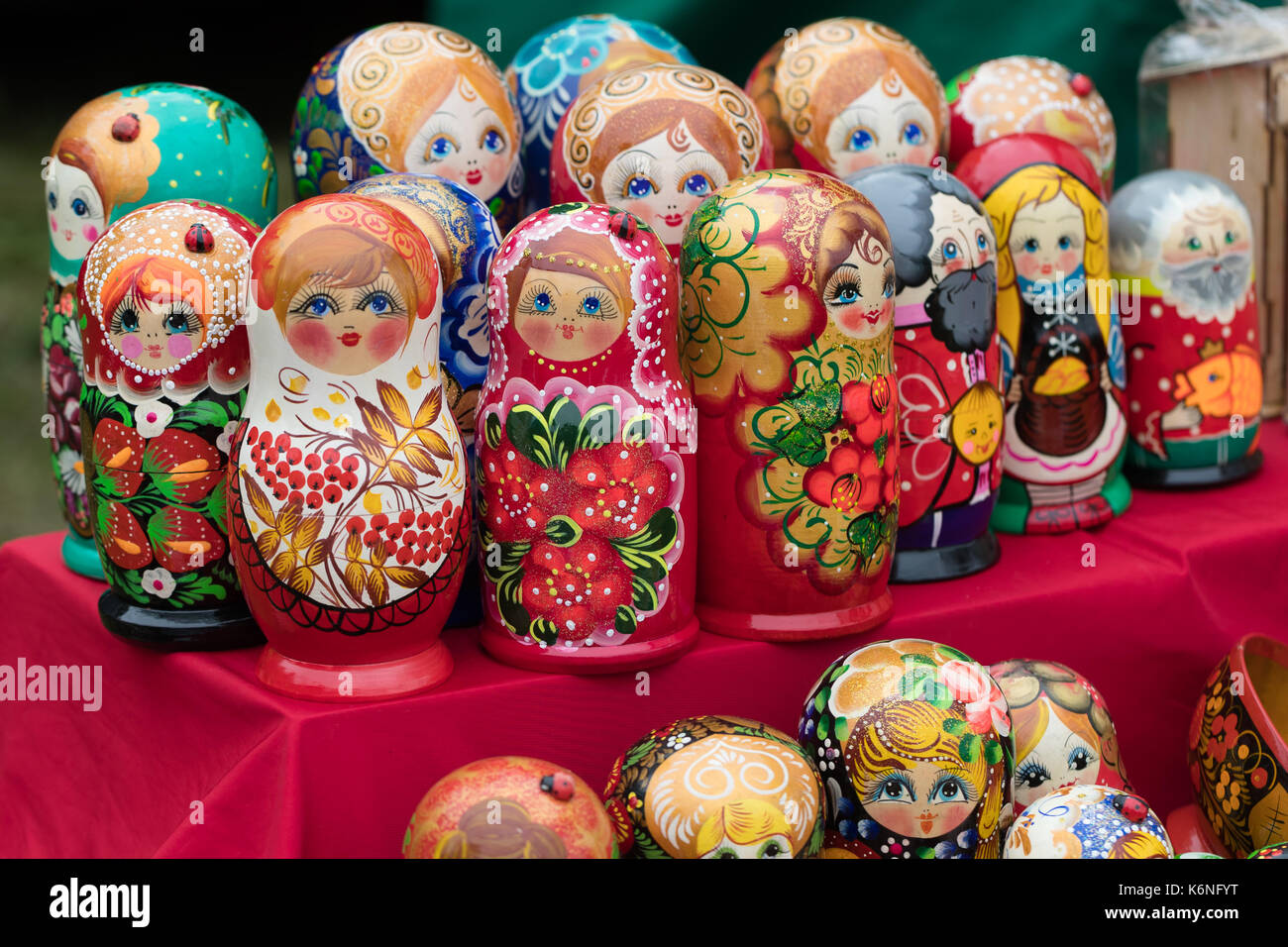 Matryoshka traditional wooden dolls hi-res stock photography and images ...