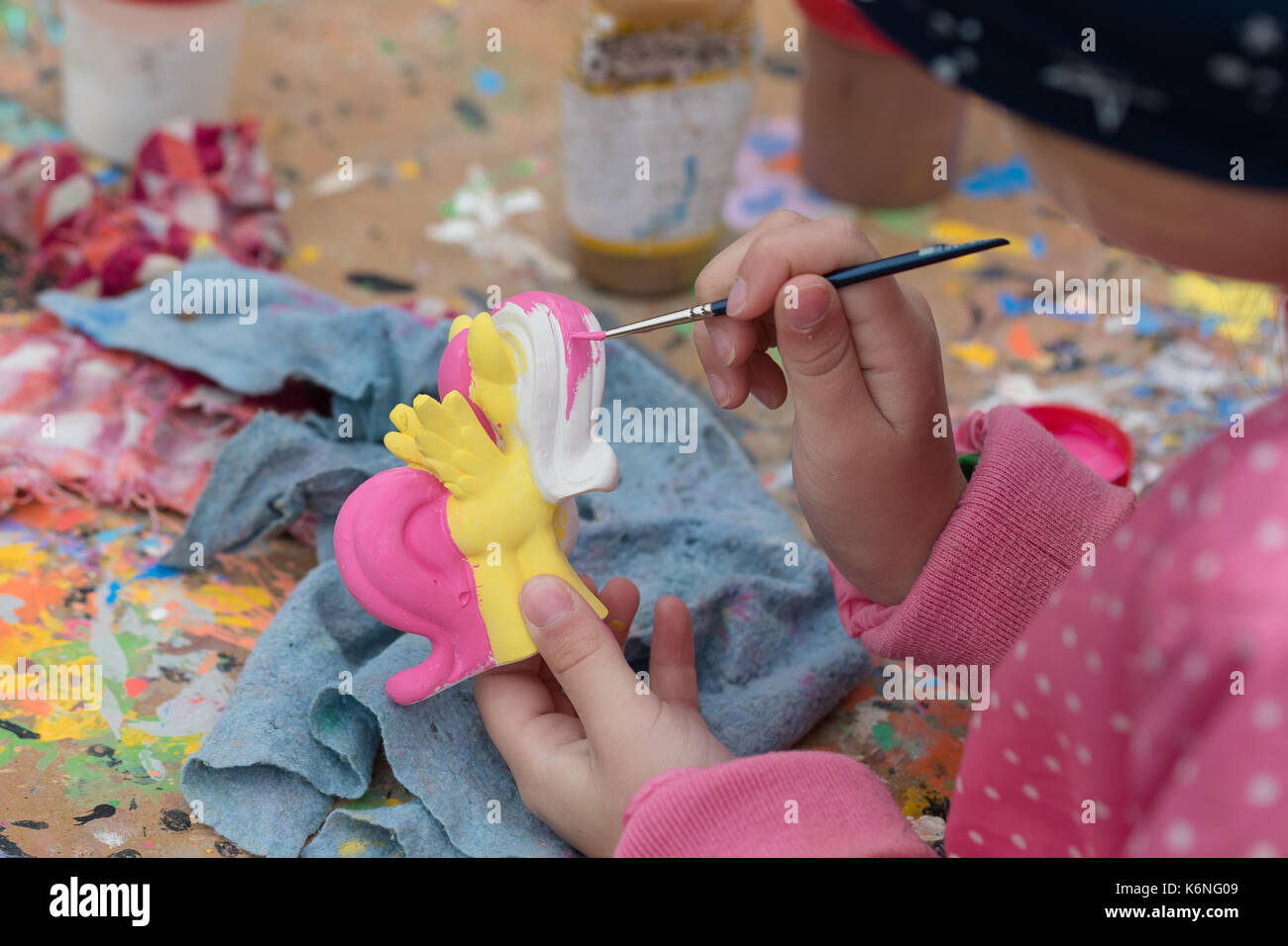 coloring of plaster figures Stock Photo - Alamy