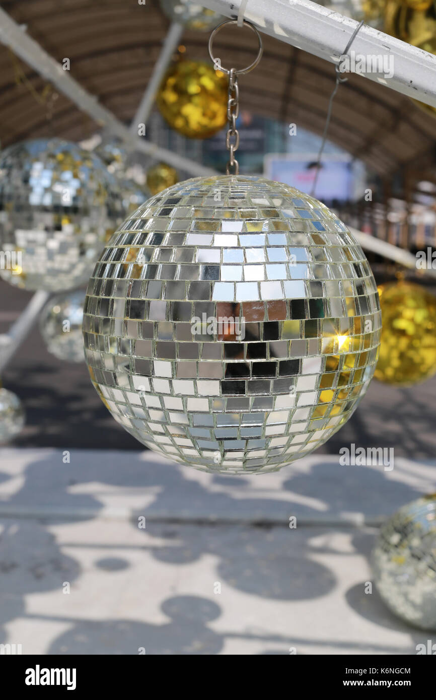silver ball used to decorate Christmas and New Year for design ...