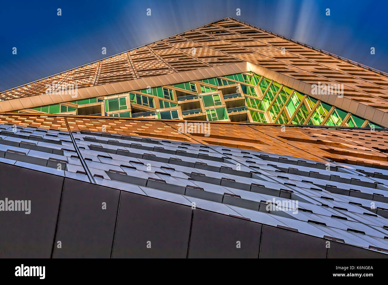 Upward View to West 57 ST NYC - An upward view to the pyramid shape ...