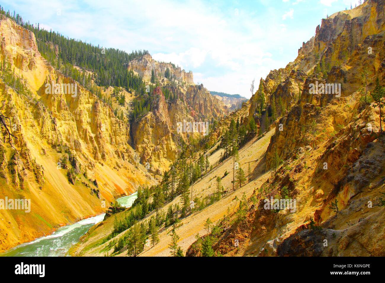 Yellowstone Valley Canyon Stock Photo - Alamy