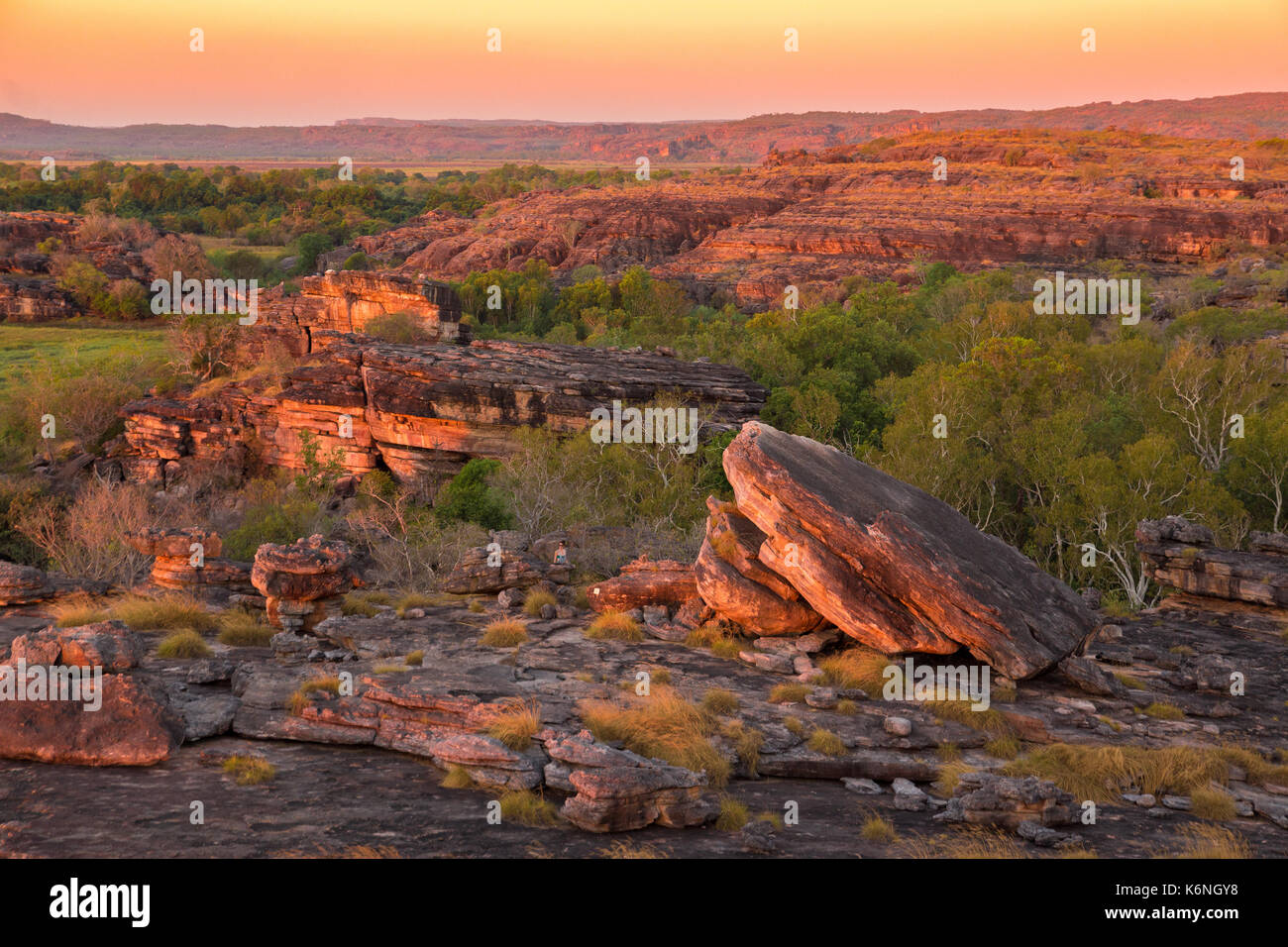 Sunset Light at Ubirr Rock, Kakadu National Park, NT Stock Photo - Alamy