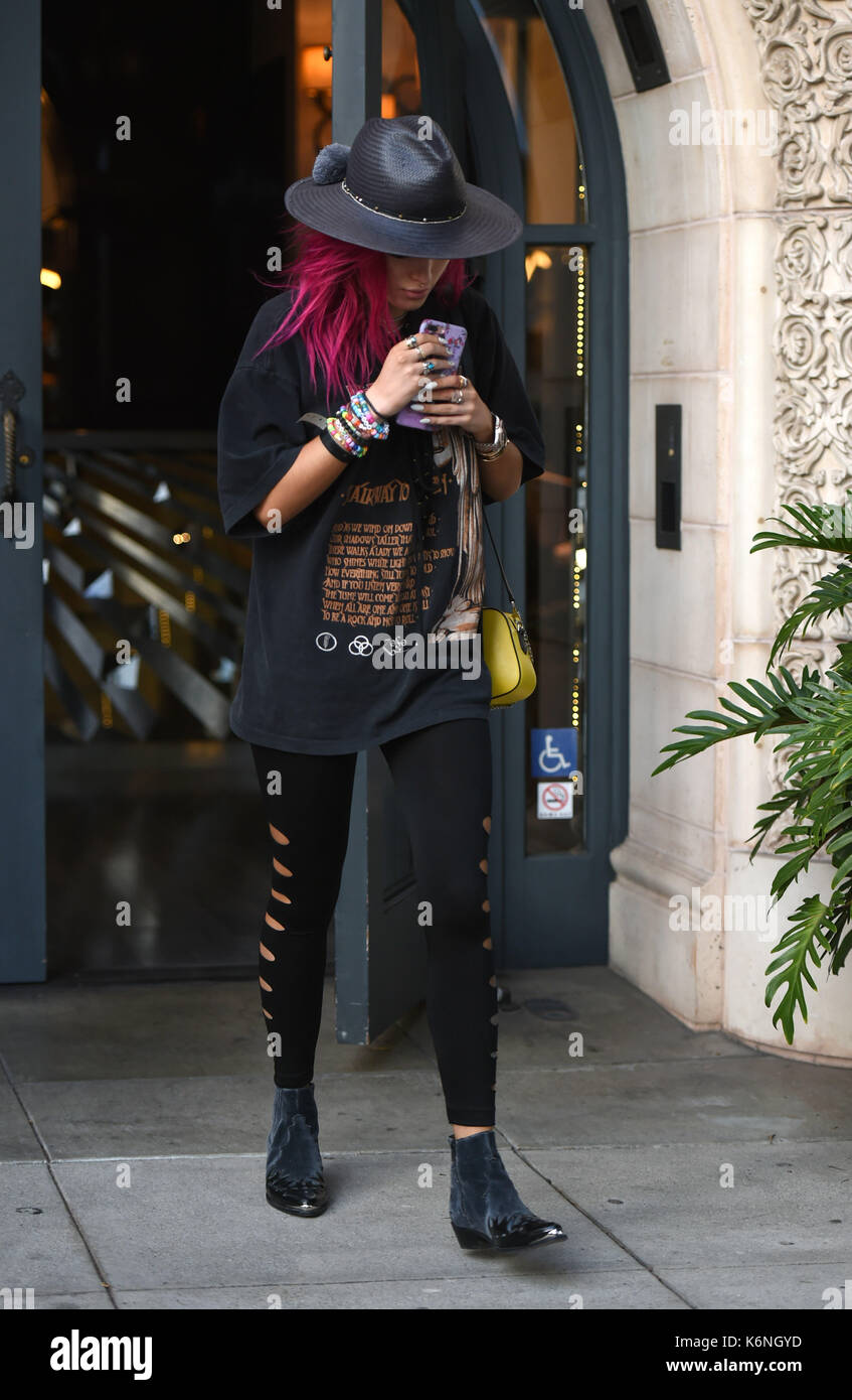 Bella Thorne goes to Jose Eber salon in Beverly Hills Featuring: Bella ...