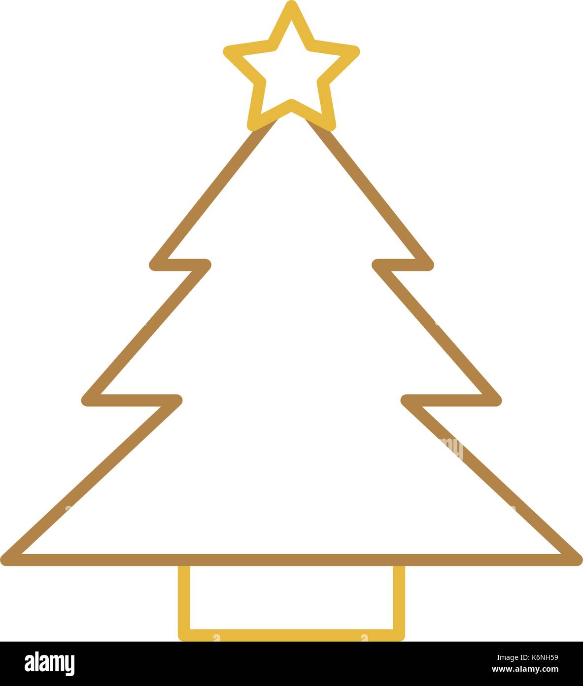 tree pine star decoration cartoon Stock Vector Image & Art - Alamy