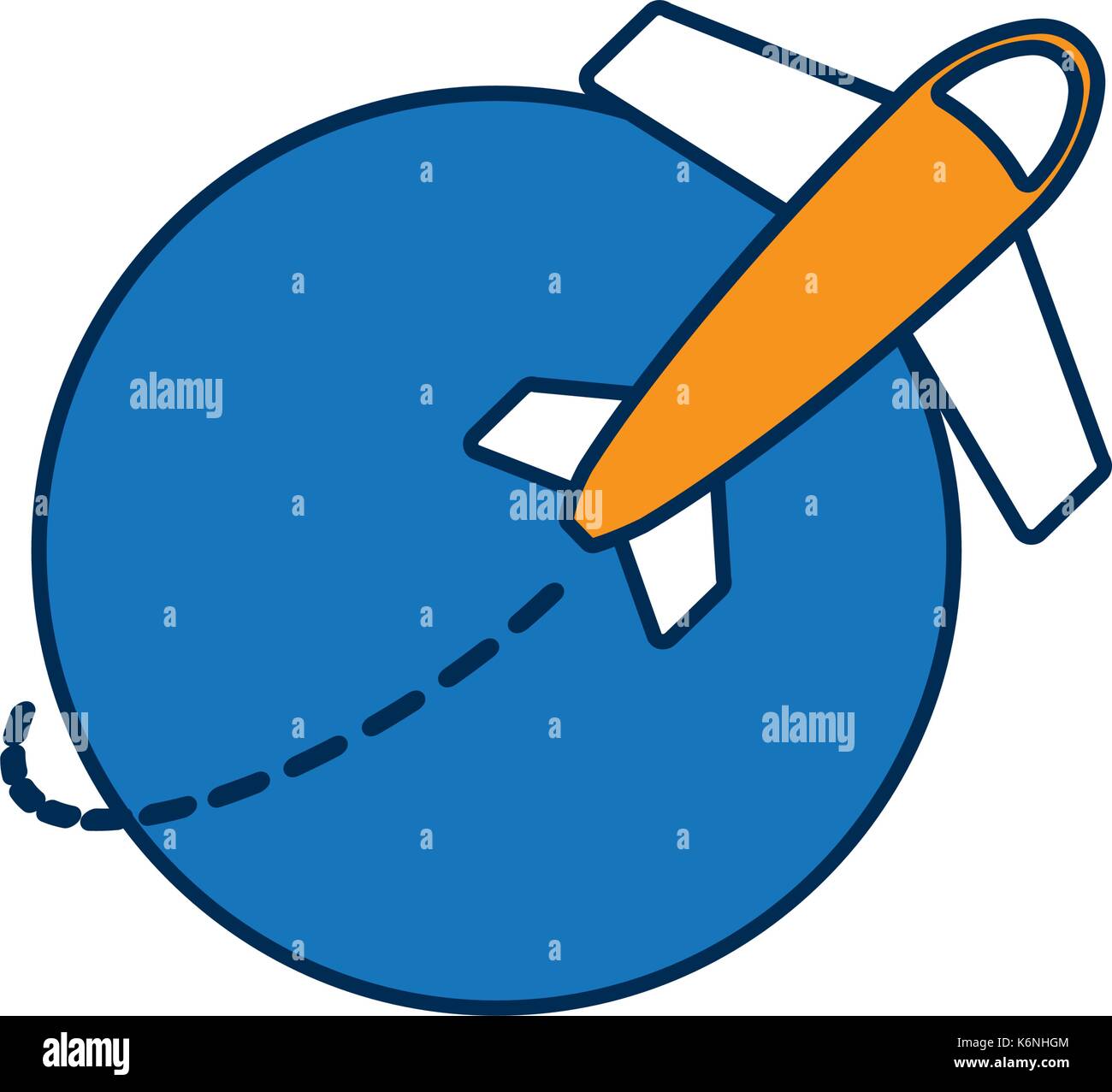 airplane and global sphere icon Stock Vector Image & Art - Alamy