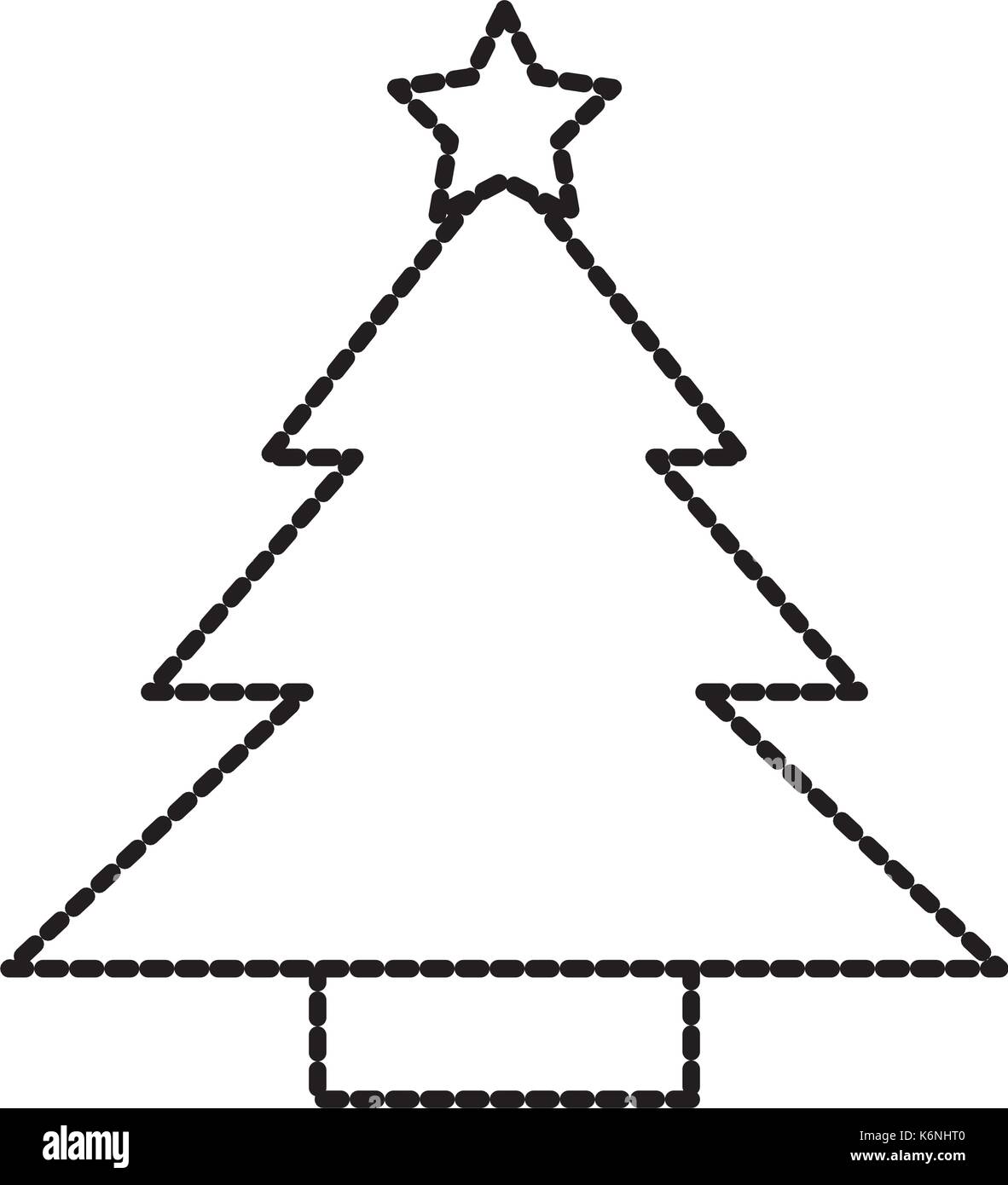 tree pine star decoration cartoon season Stock Vector Image & Art - Alamy