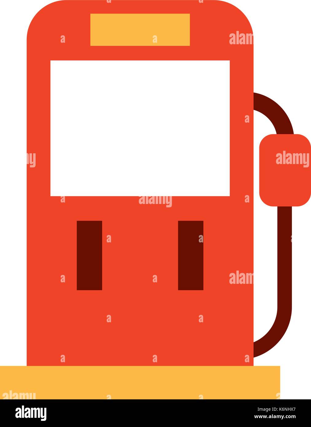 red gasoline fuel pump filling station equipment icon Stock Vector ...