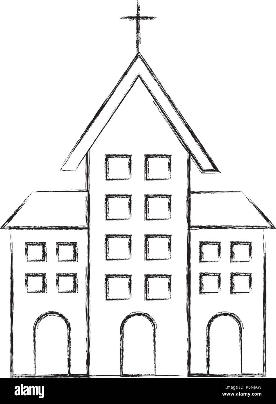 church building christian religion architecture Stock Vector Image ...