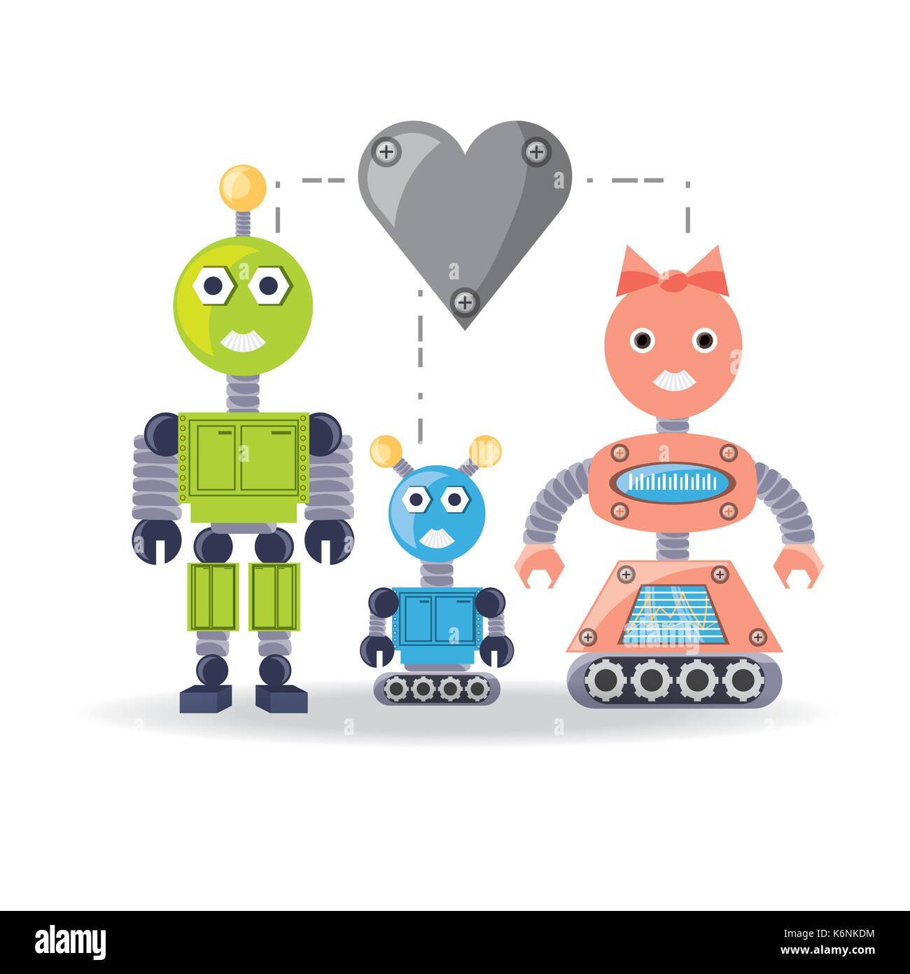 Family robot cartoon design Stock Vector Image & Art - Alamy