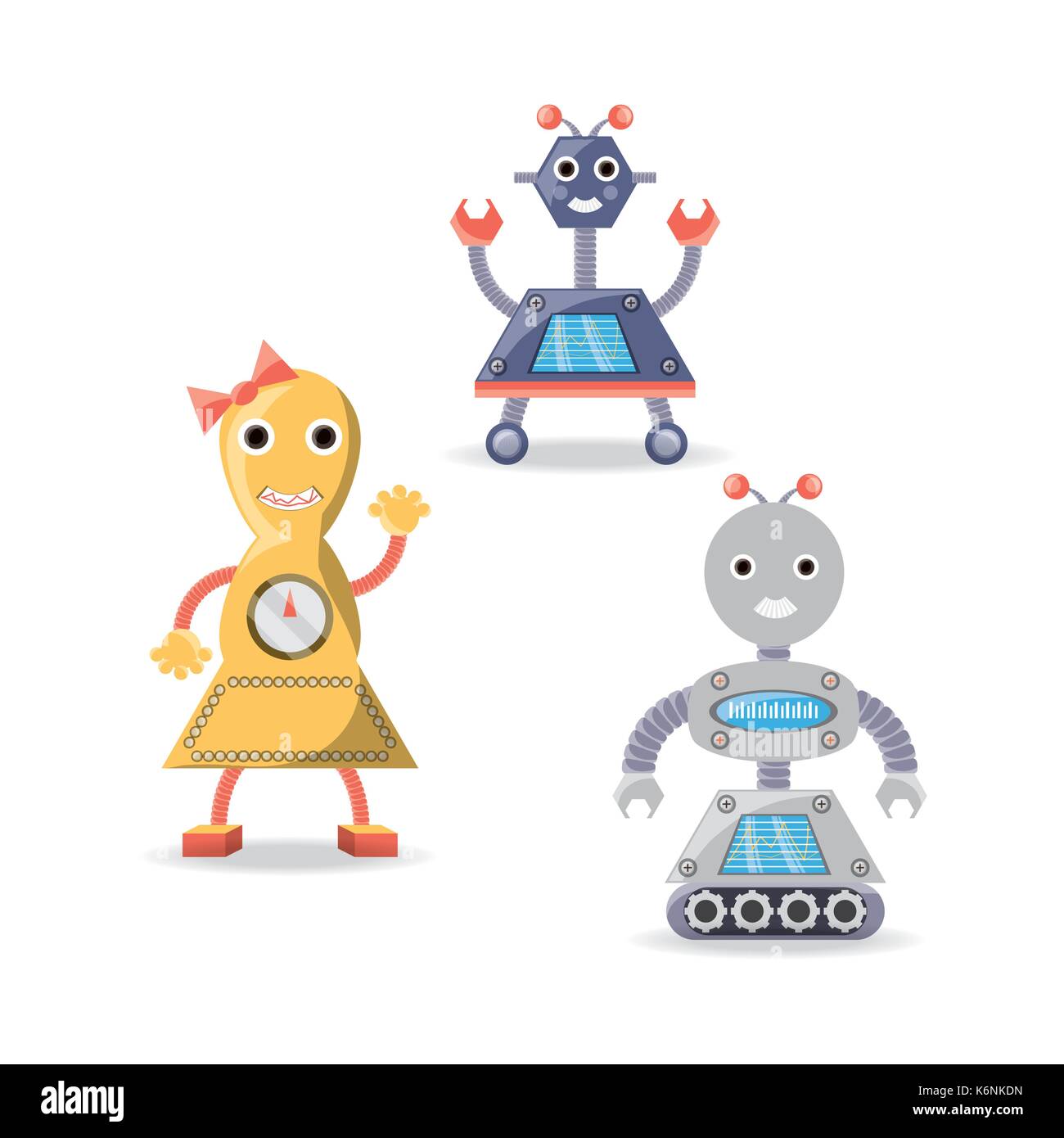 Group of robot cartoon design Stock Vector Image & Art - Alamy