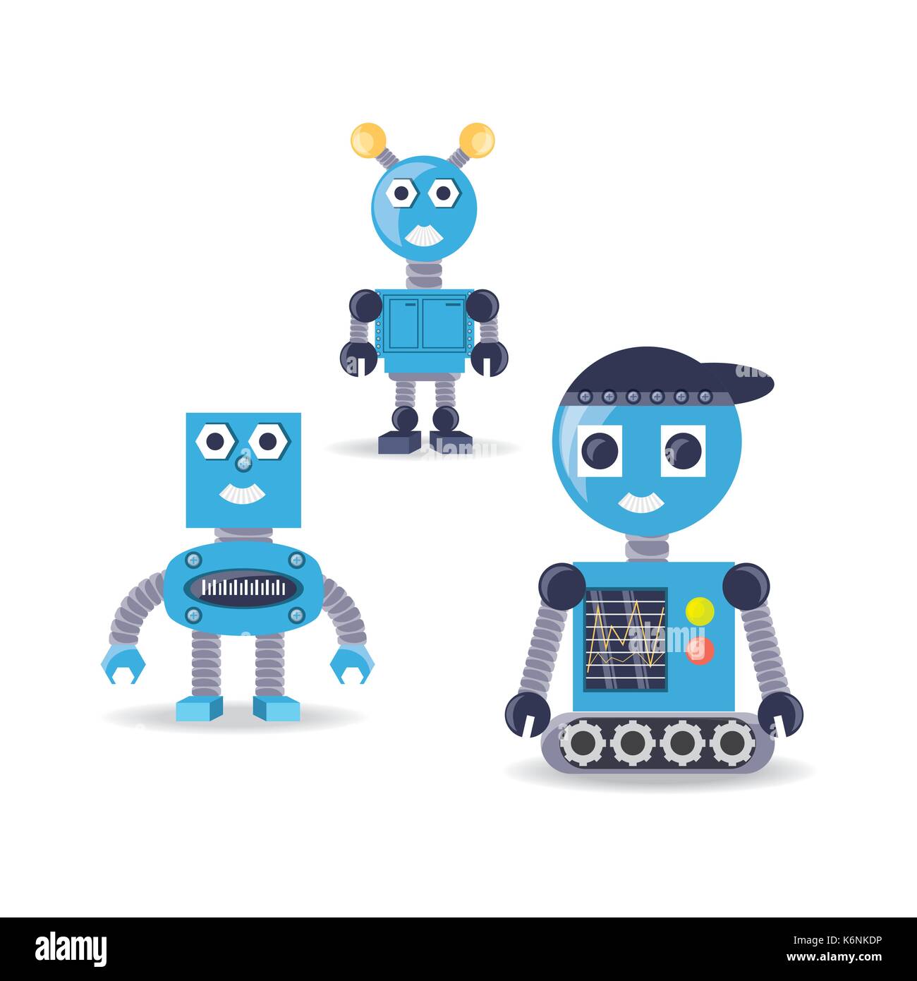 Group of robot cartoon design Stock Vector Image & Art - Alamy