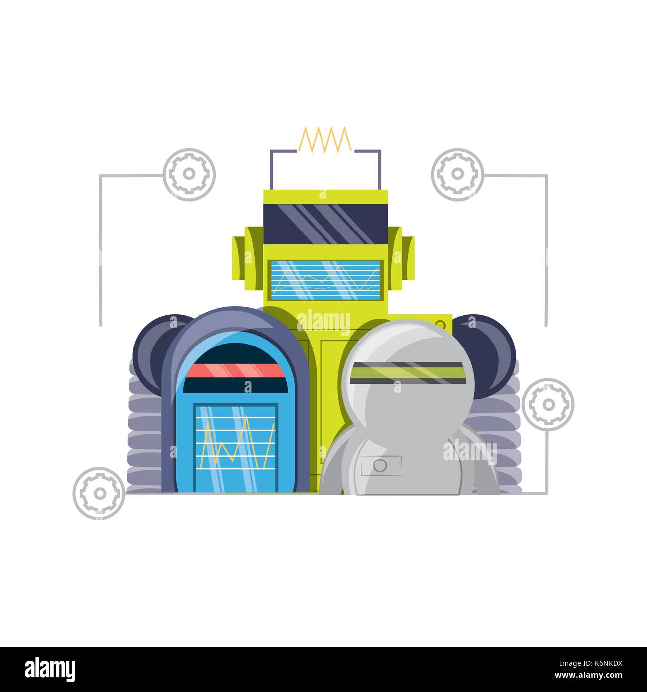 Group of robot cartoon design Stock Vector Image & Art - Alamy