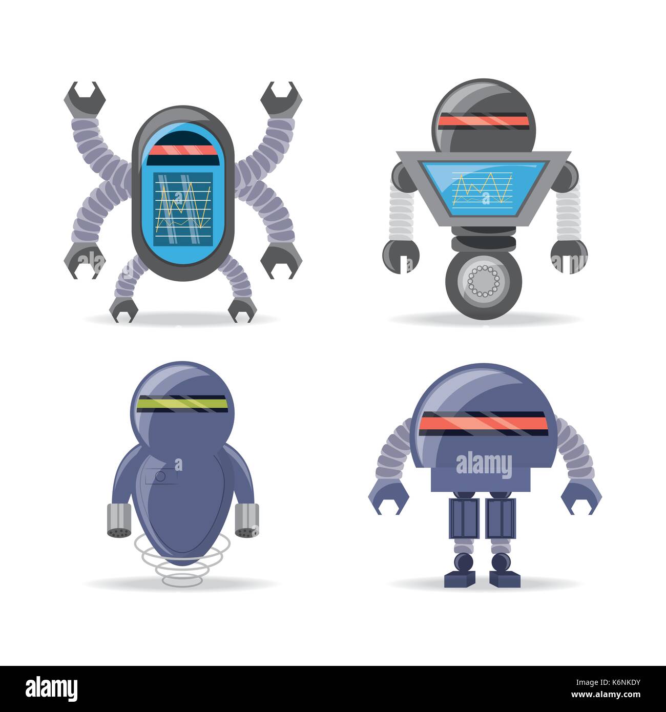 Group of robot cartoon design Stock Vector Image & Art - Alamy