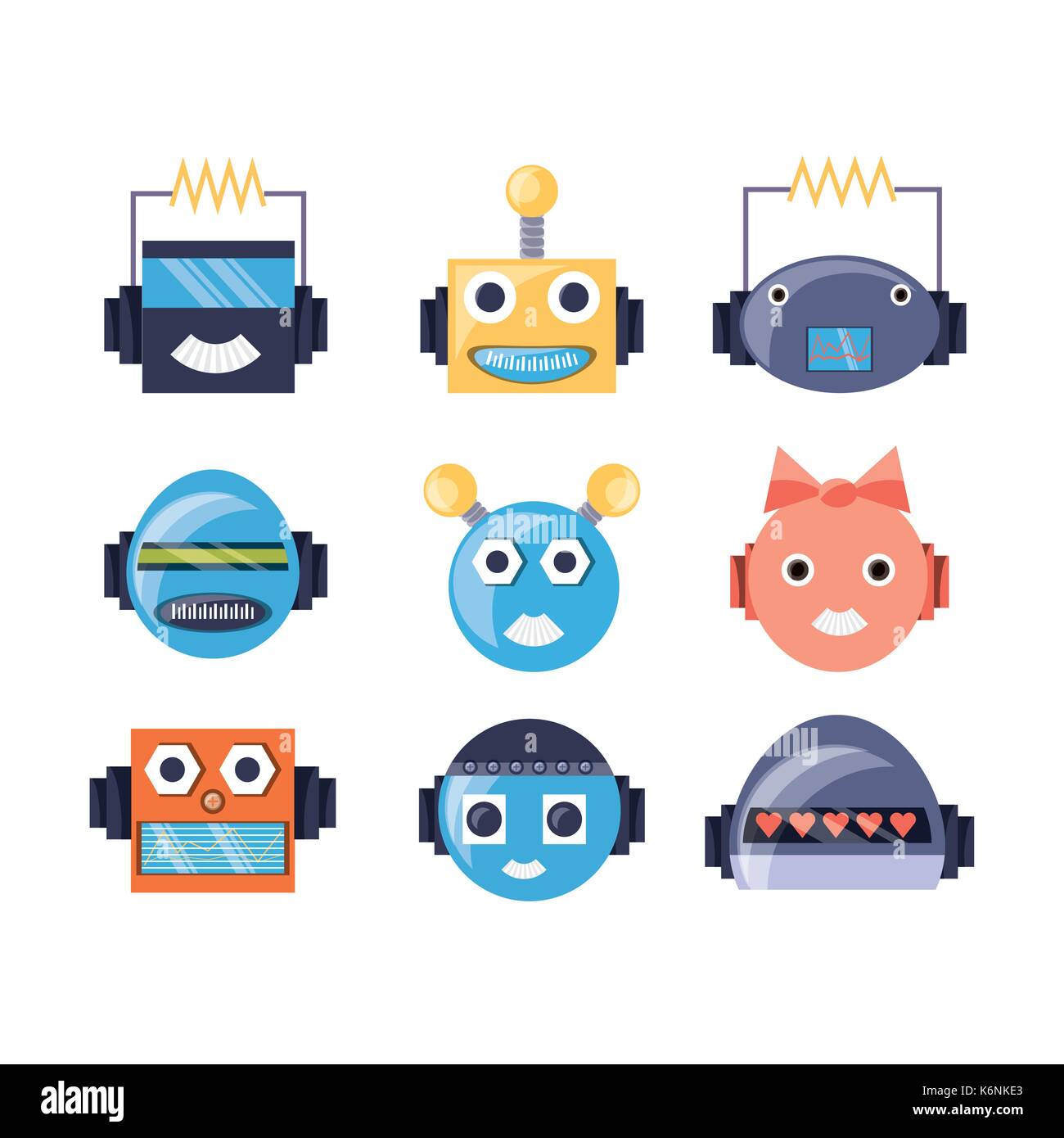 Group of robot cartoon design Stock Vector Image & Art - Alamy