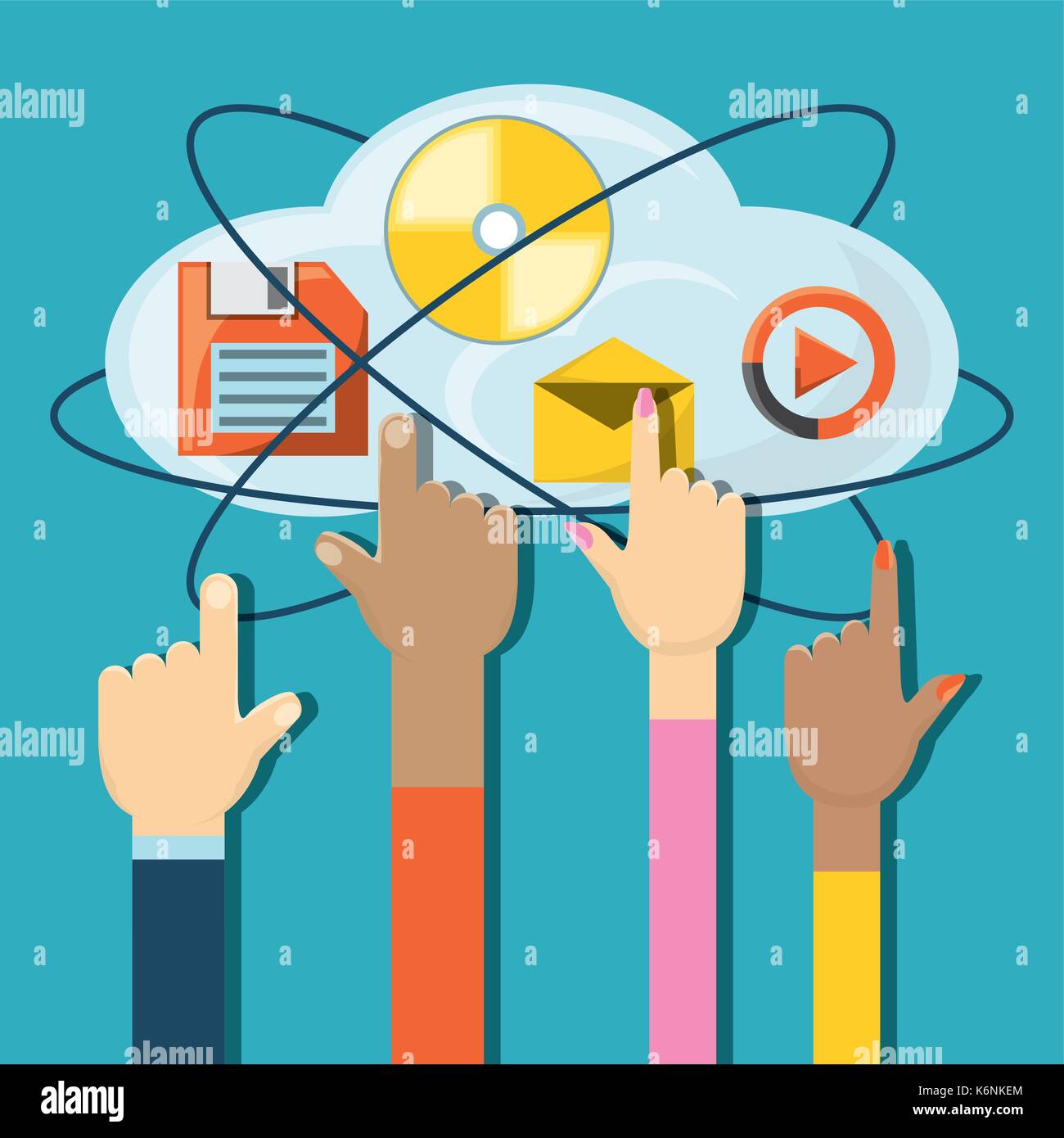 Cloud service design Stock Vector Image & Art - Alamy